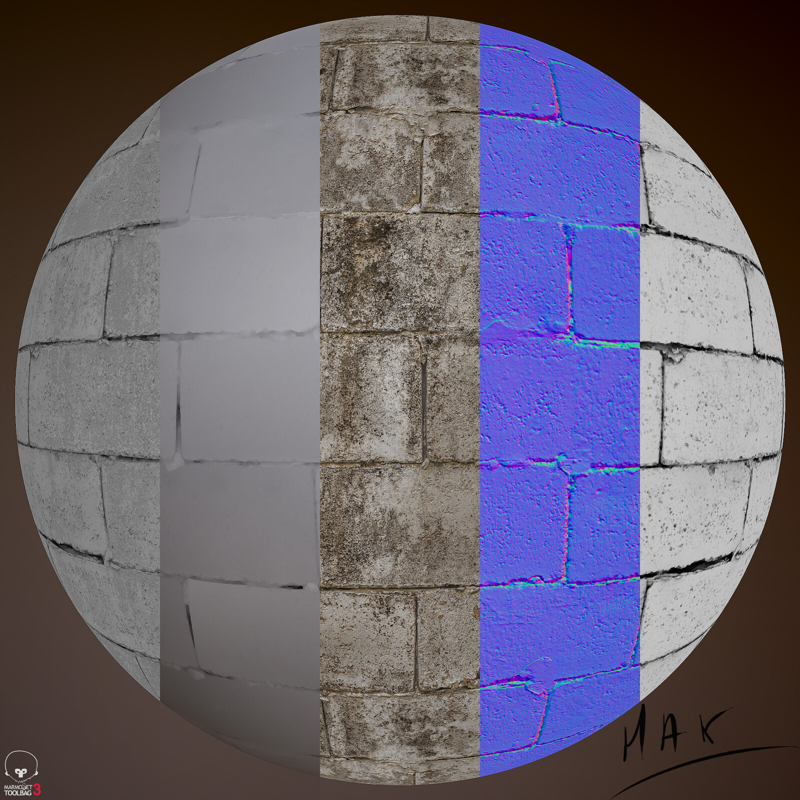 MAKRAM DAOU - Concrete Bricks Wall - Photogrammetry based Environment ...