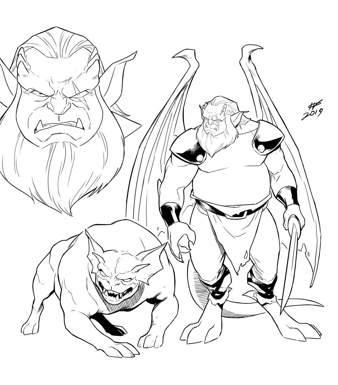 disney gargoyles coloring pages