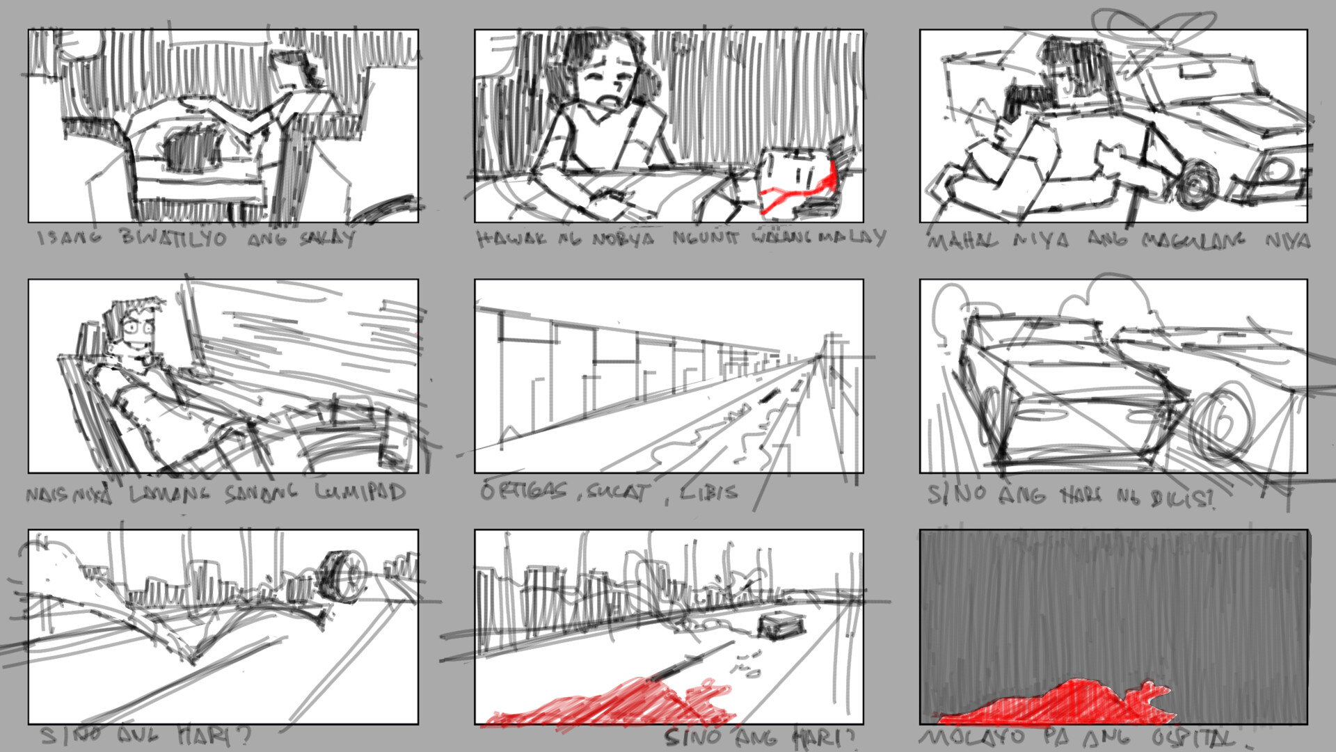 Gab Madrid - "Ambulansya" Storyboards