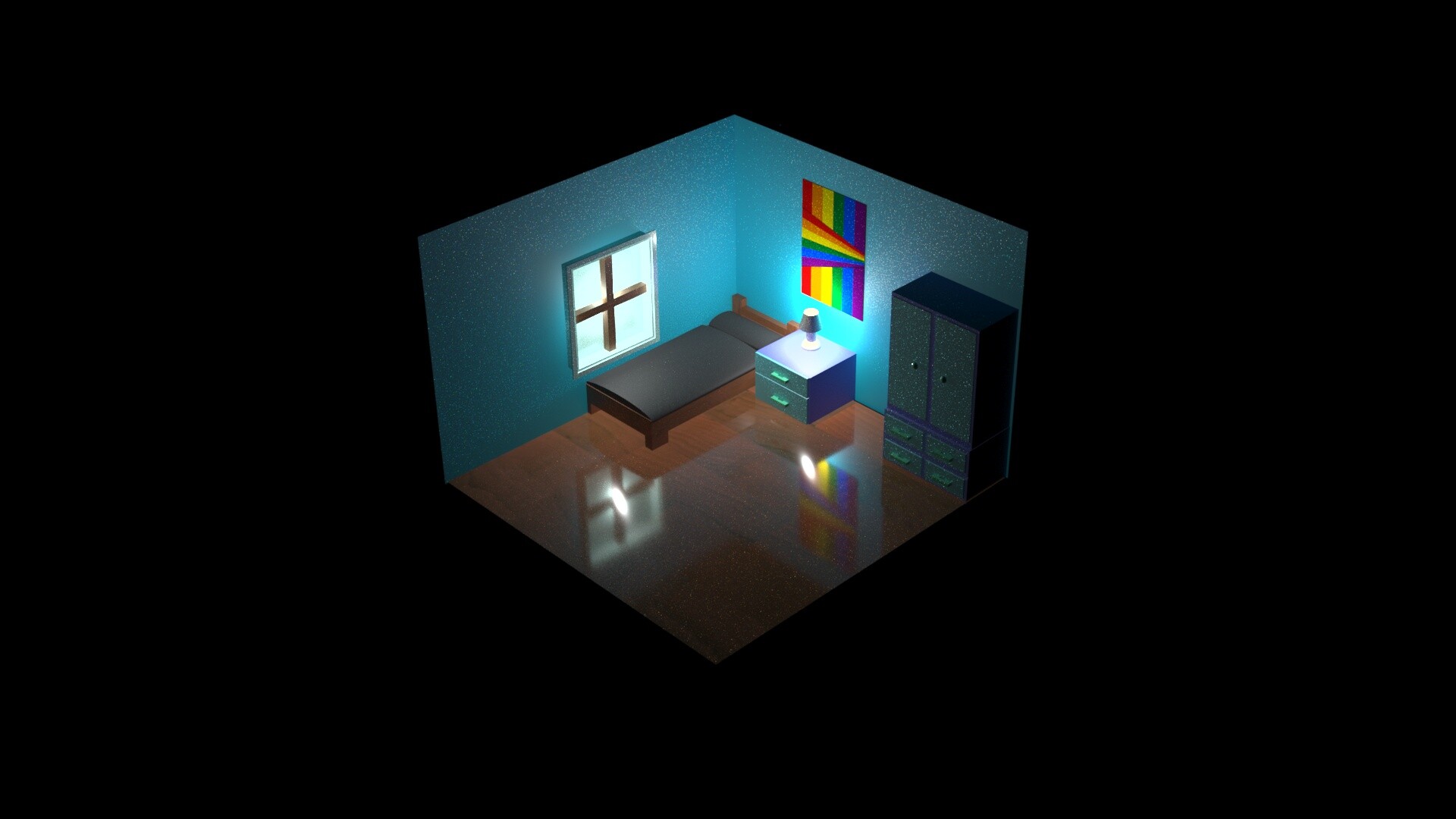 ArtStation - Low Poly Bedroom
