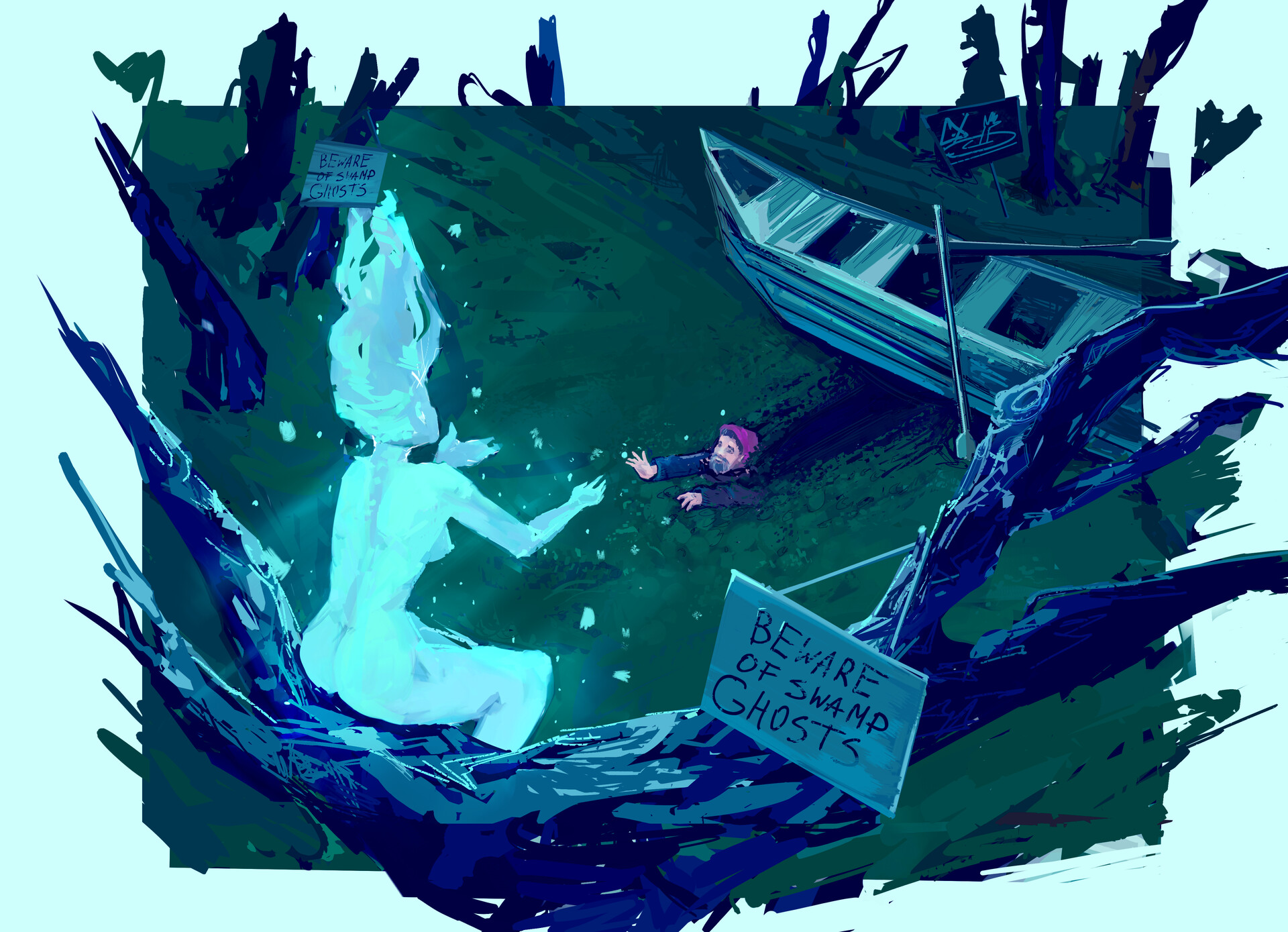 ArtStation - Beware of the swamp ghosts