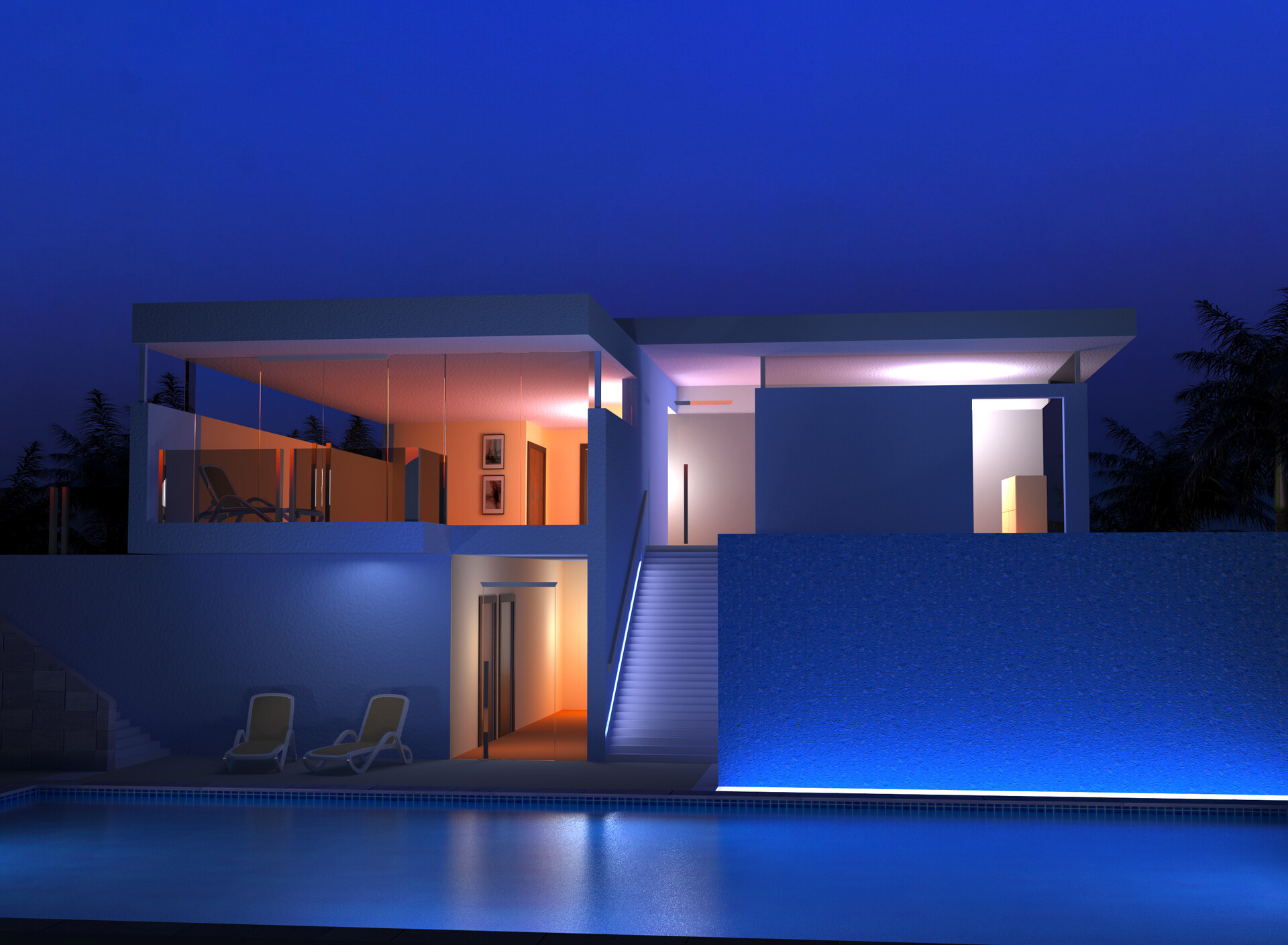 ArtStation - 3D Visualization - Modern House