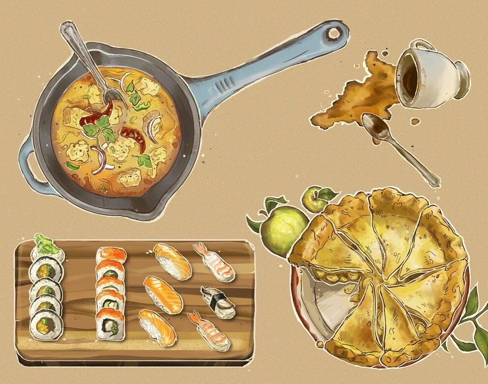 ArtStation - Food illustration