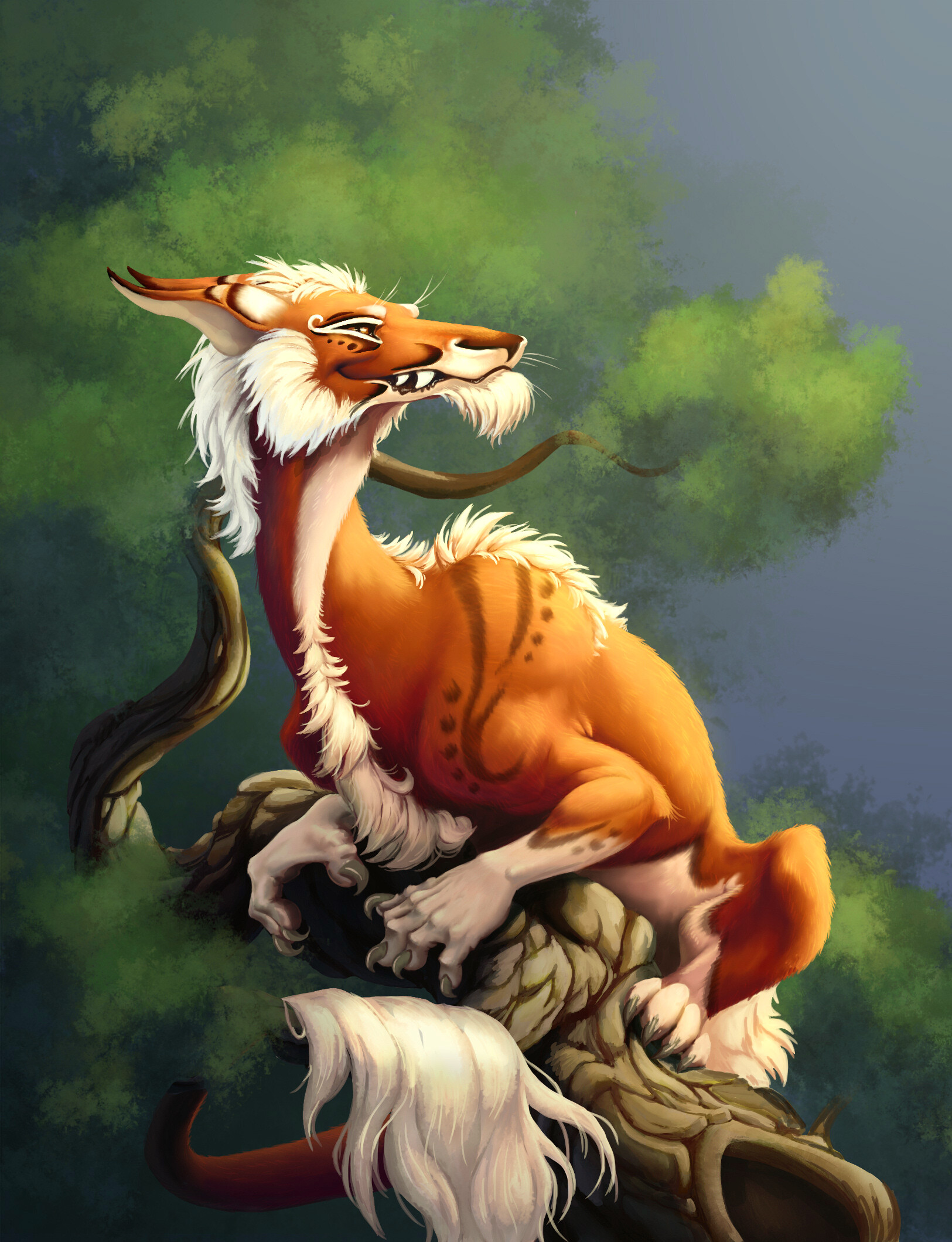 ArtStation - Fox dragon.