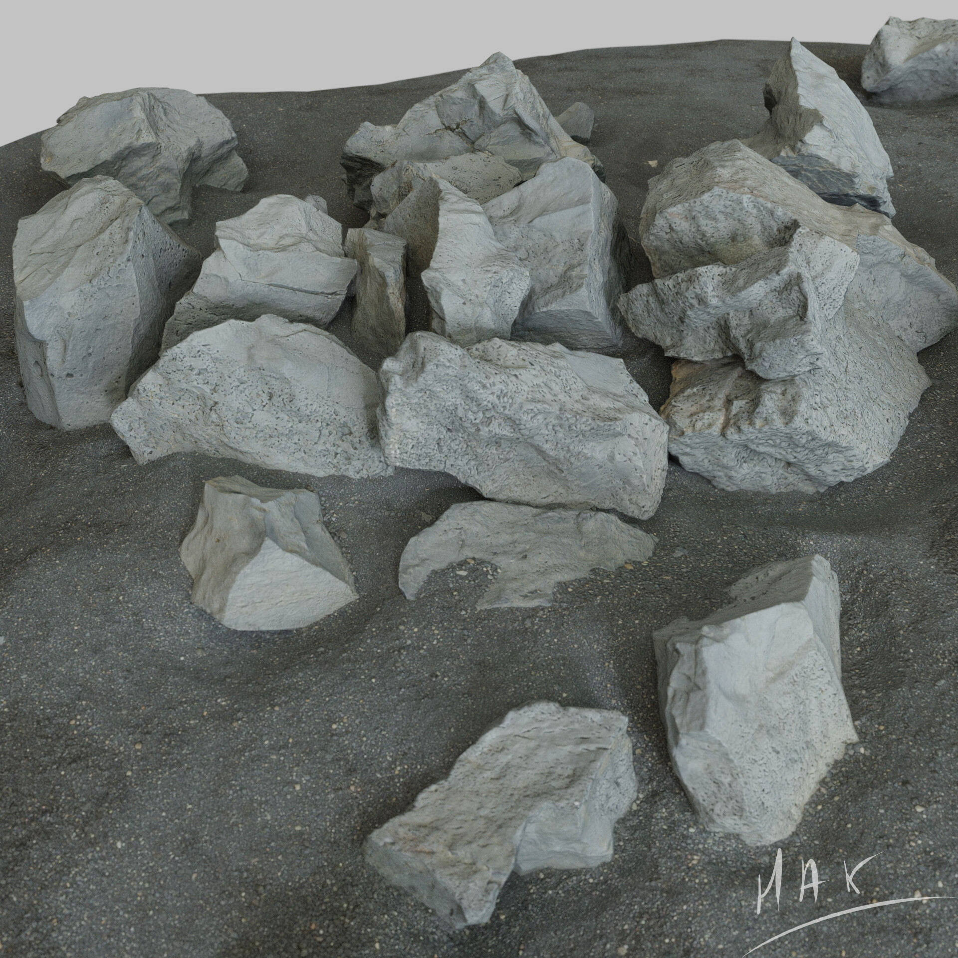 MAKRAM DAOU - Shattered Icelandic rocks - Photogrammetry
