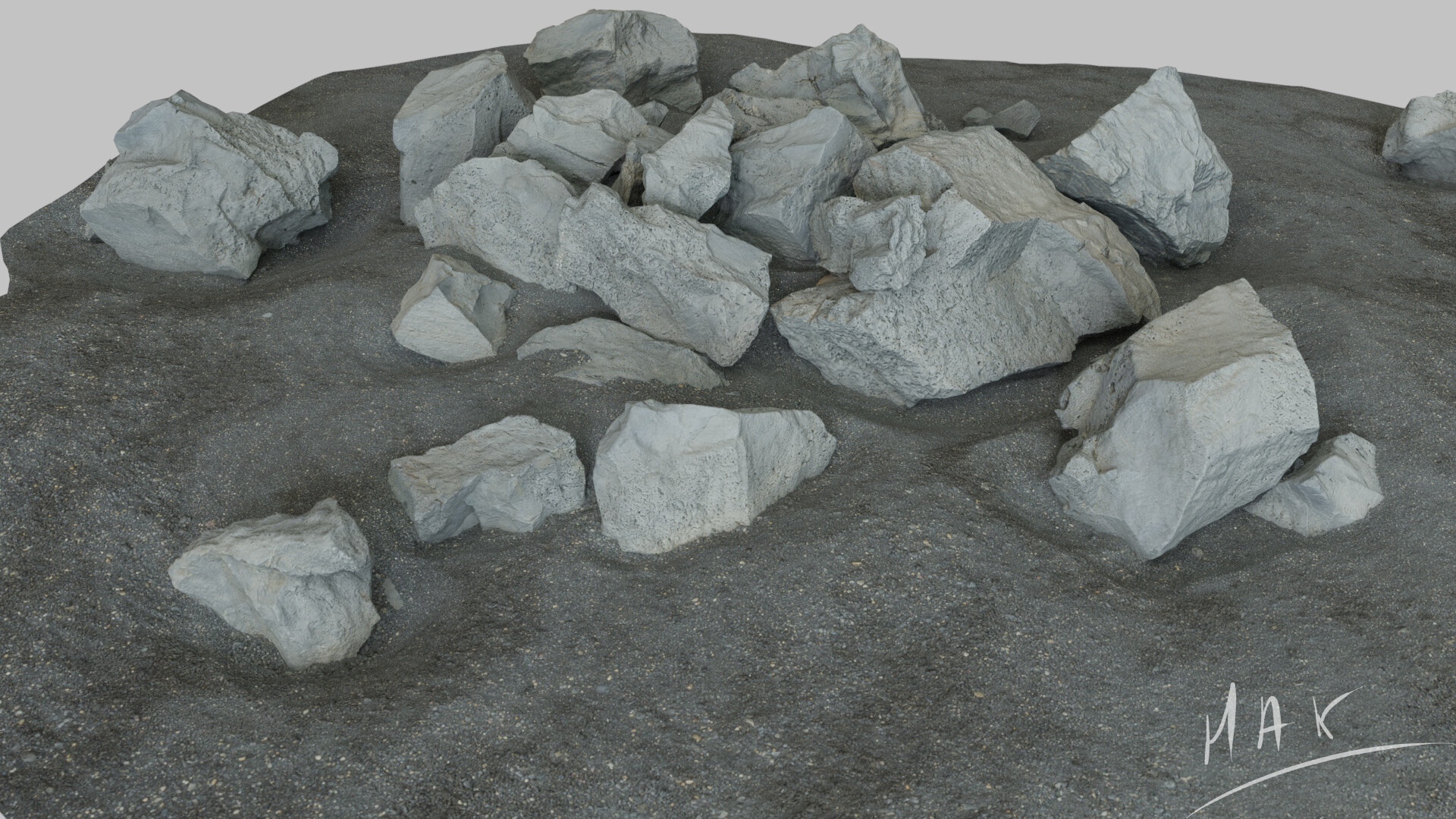 MAKRAM DAOU - Shattered Icelandic rocks - Photogrammetry