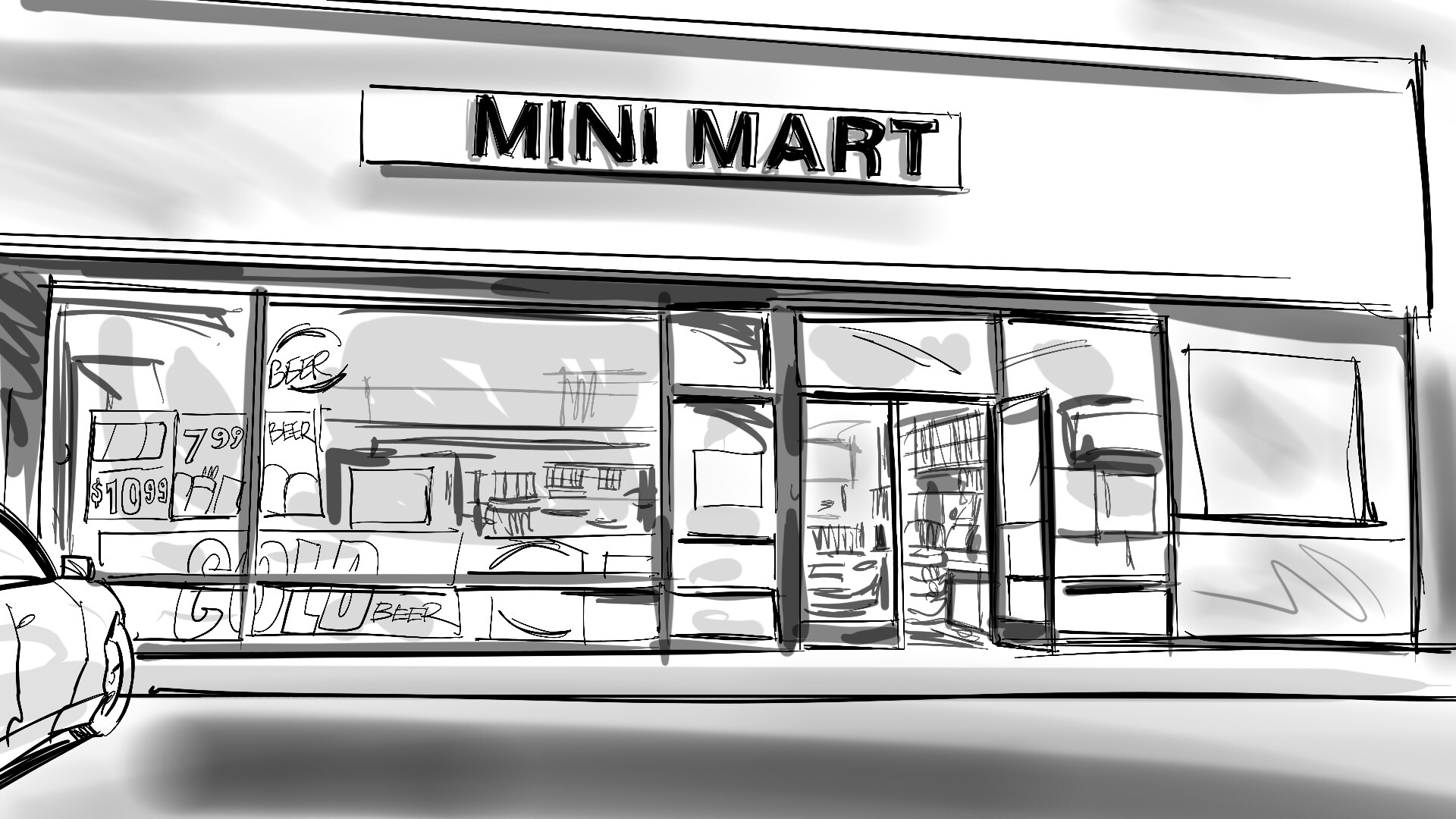 ArtStation - Mini-Mart Storyboards