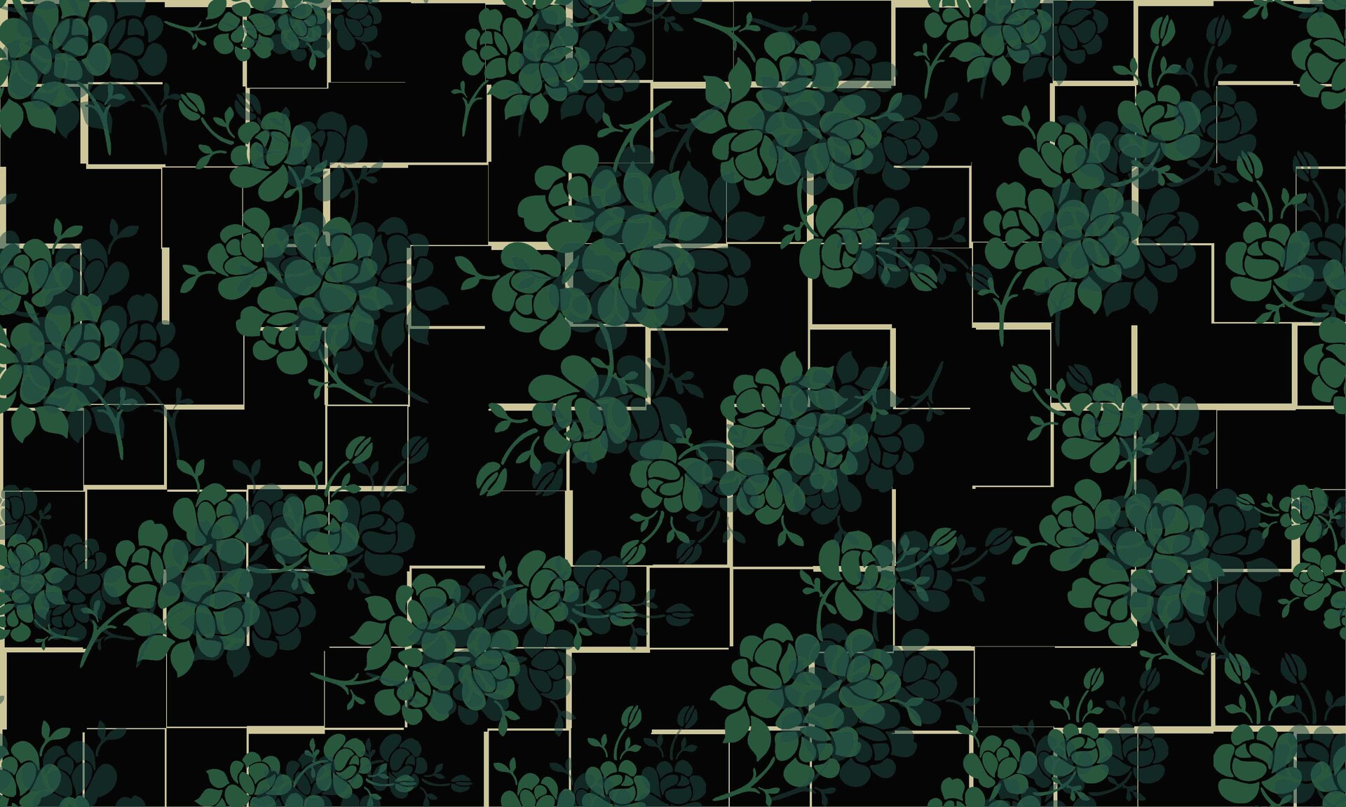 ArtStation - green on white natural nature leaves pattern