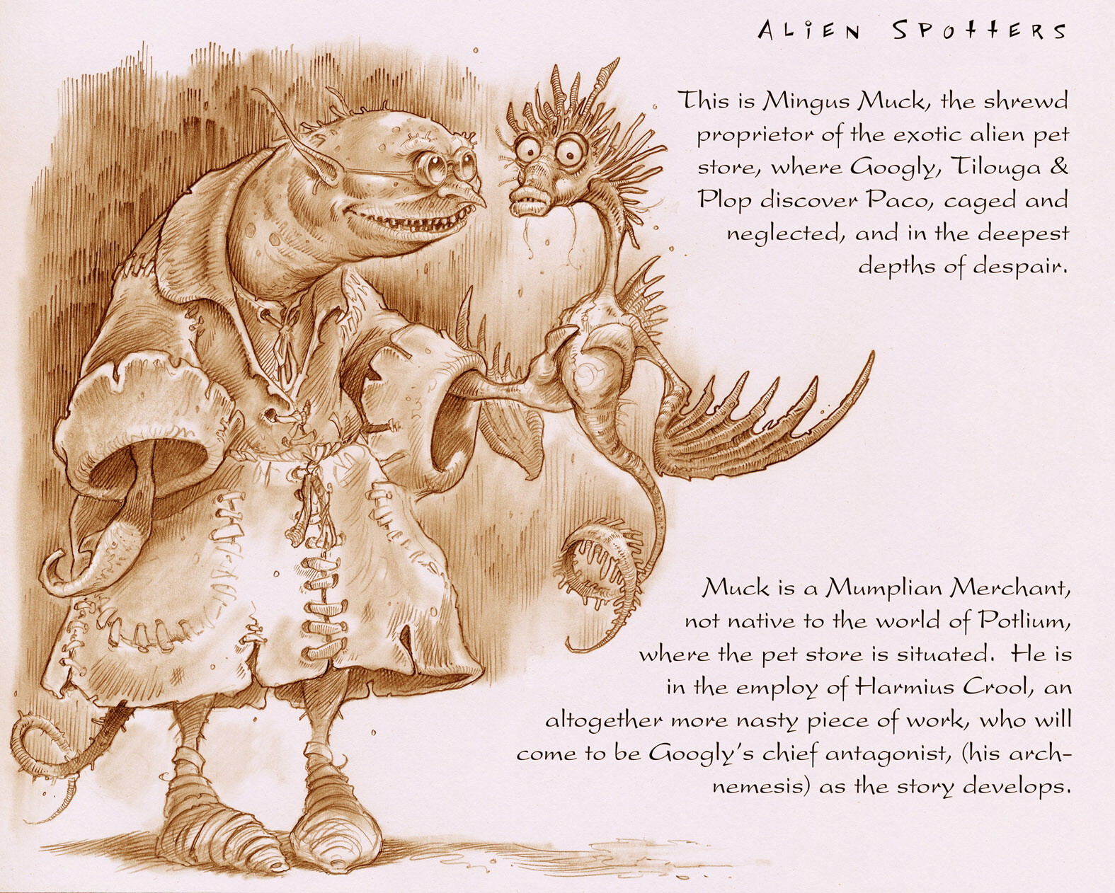 ArtStation - Mingus Muck and the Jade-crested Thrimblian Thrackle