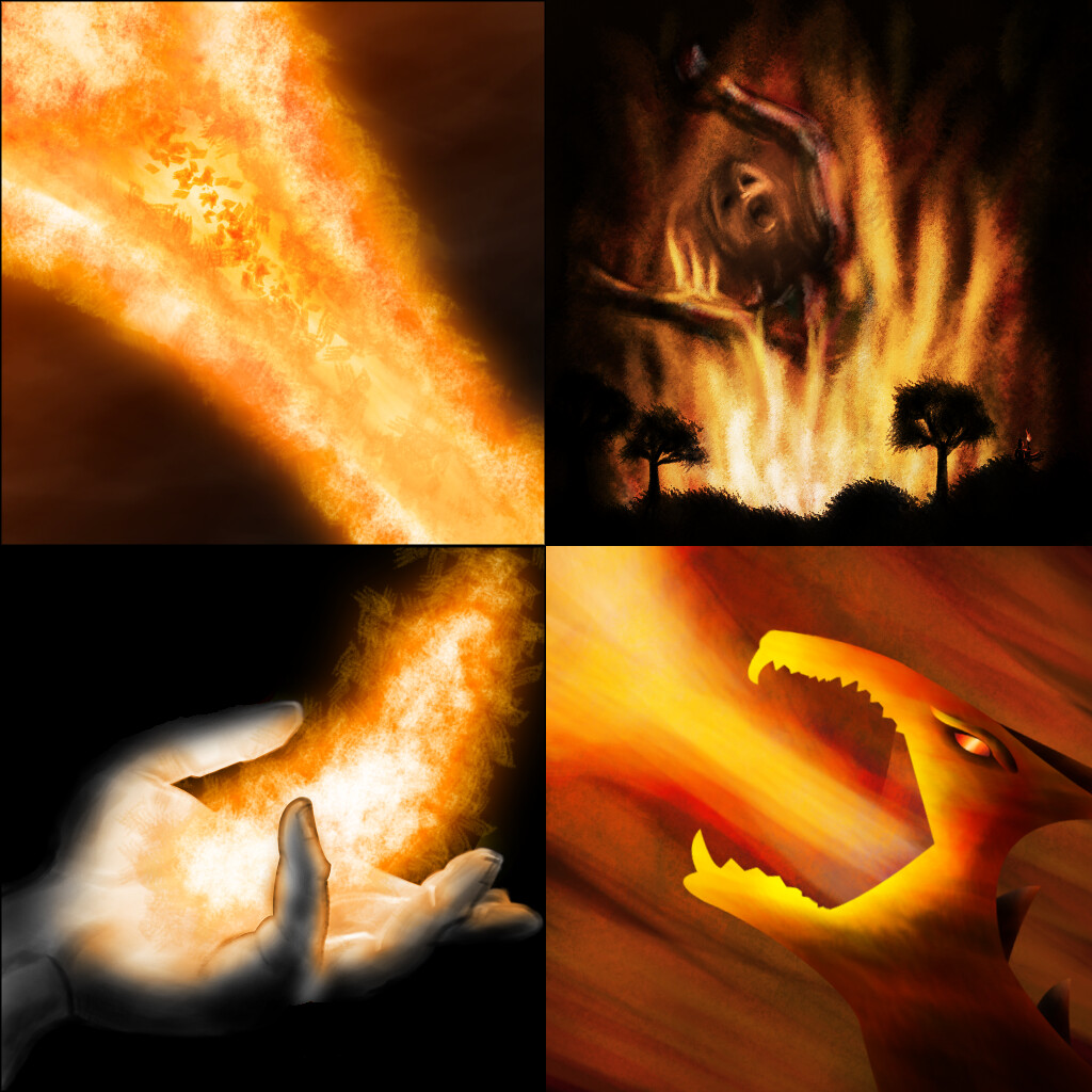 ArtStation - Fire Elemental Icons