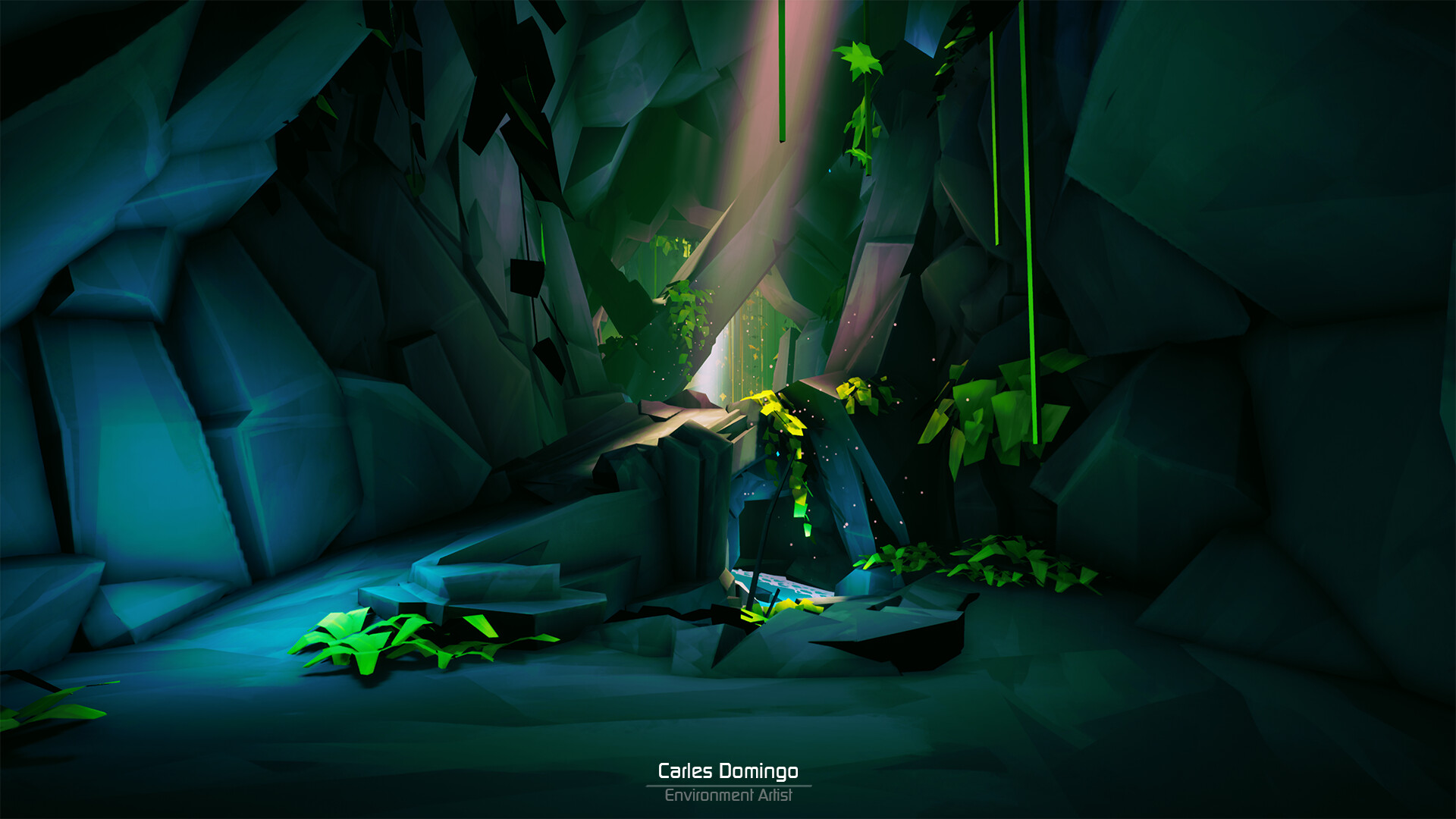 Carles Domingo - Low poly cave environment