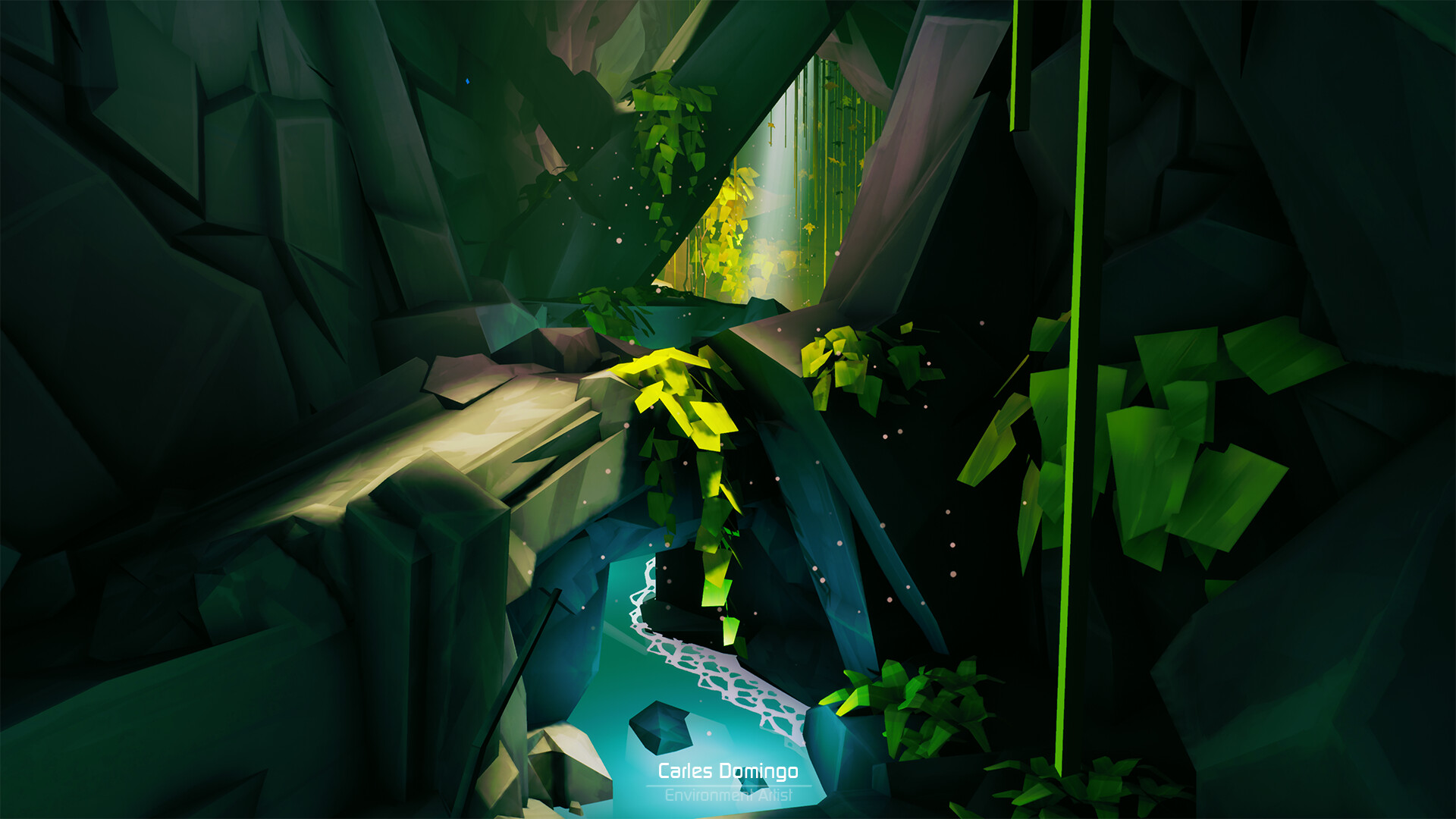 Carles Domingo - Low poly cave environment