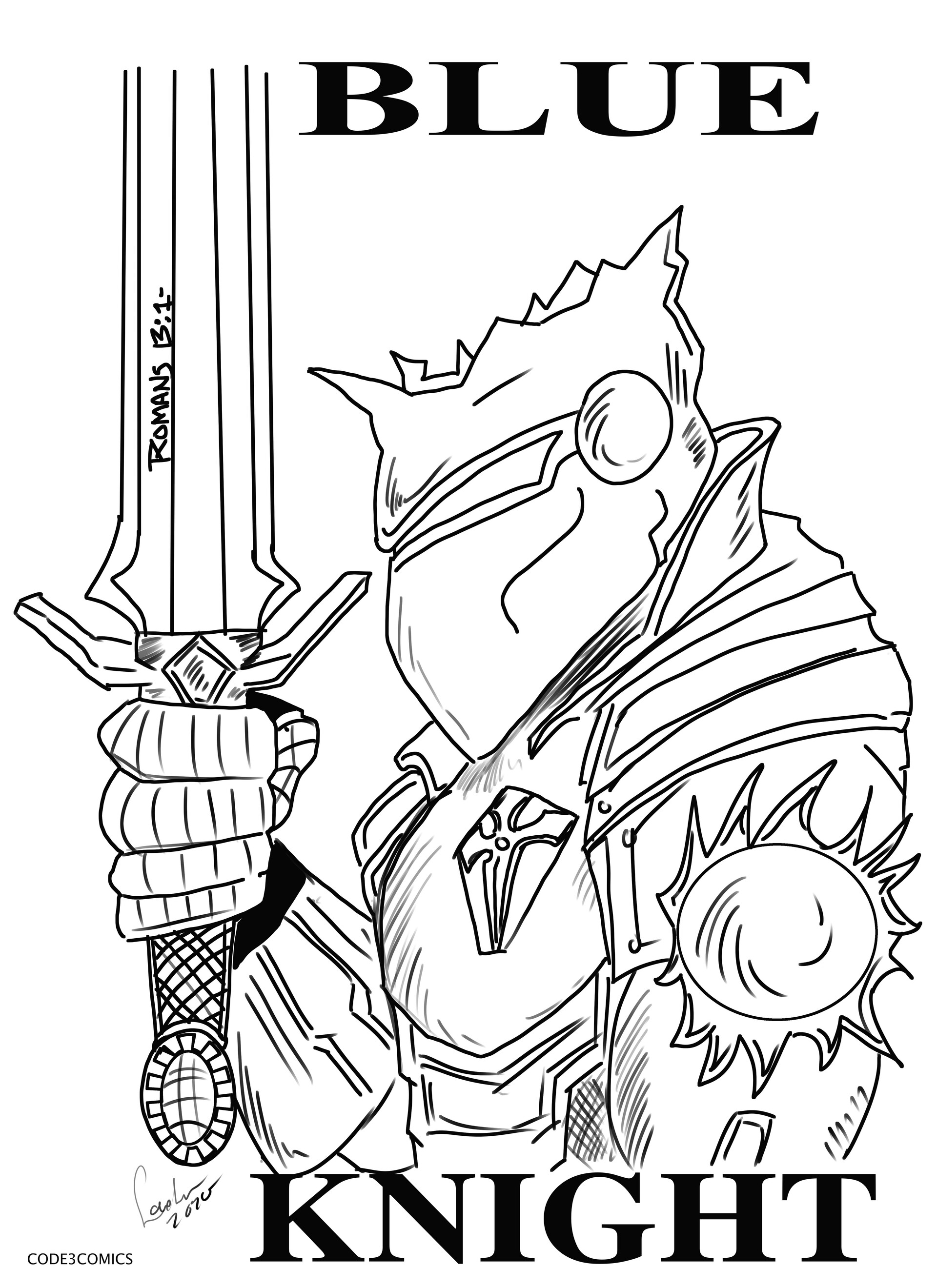 black knight coloring sheet