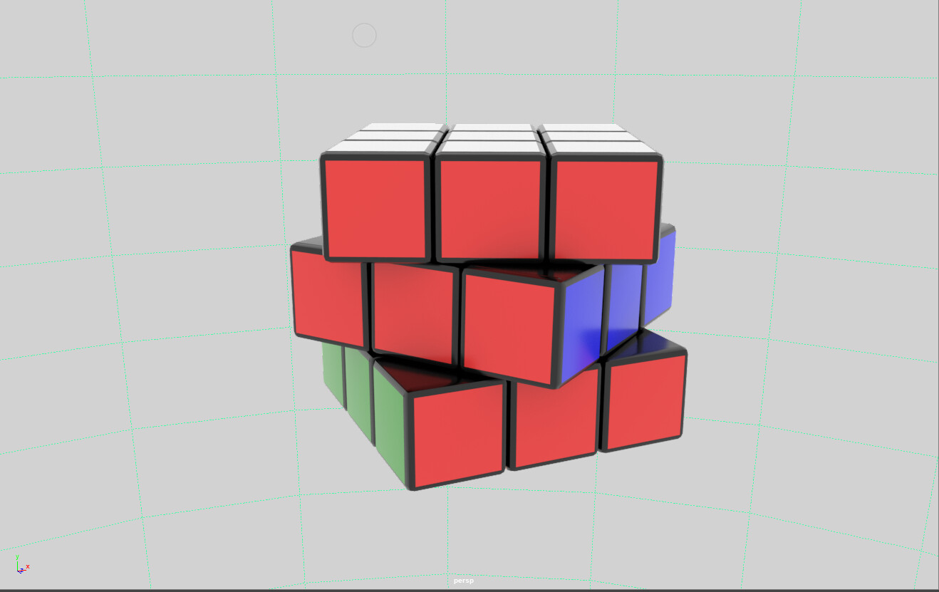 ArtStation - Rubiks cube Maya 2020