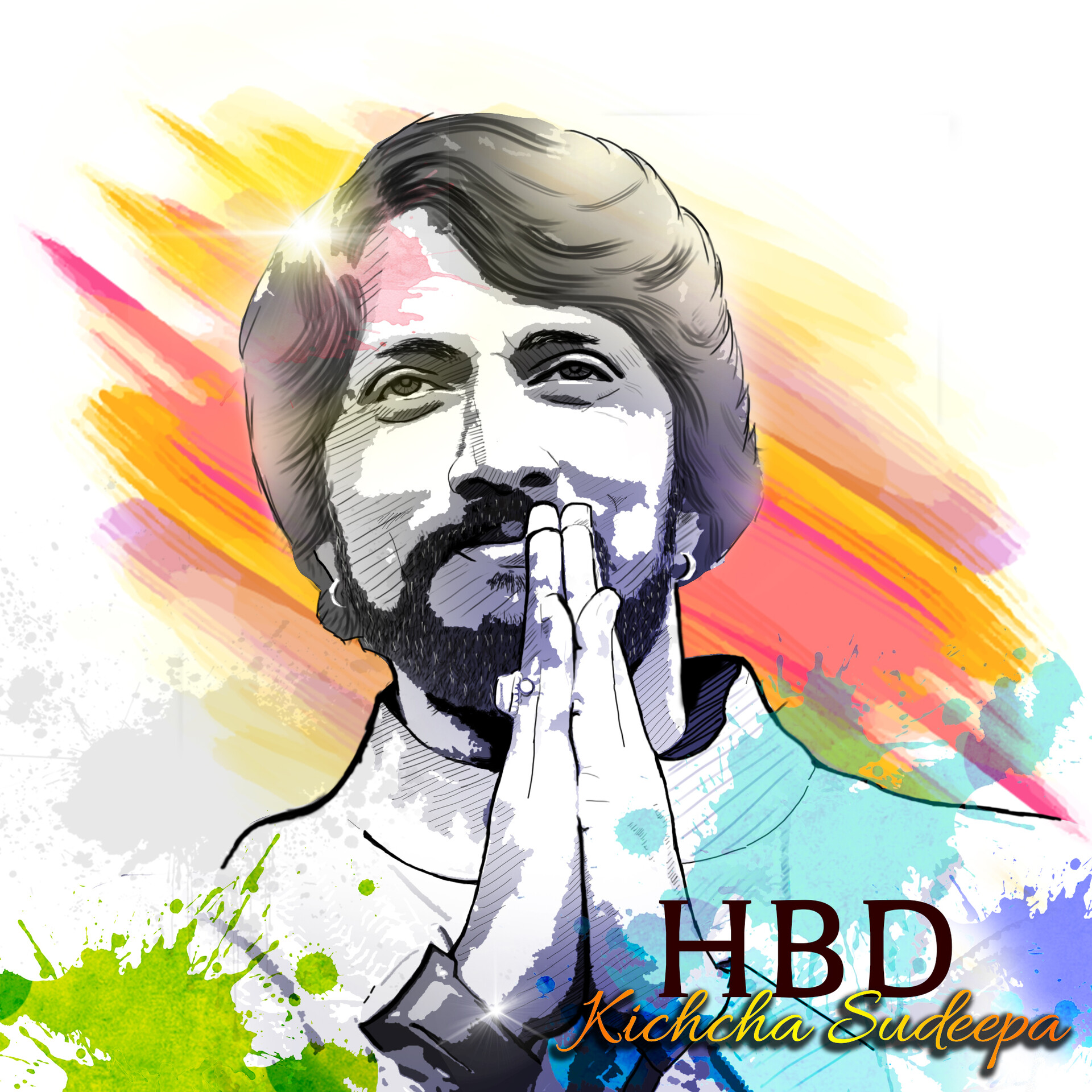 ArtStation - kichcha sudeepa digital painting