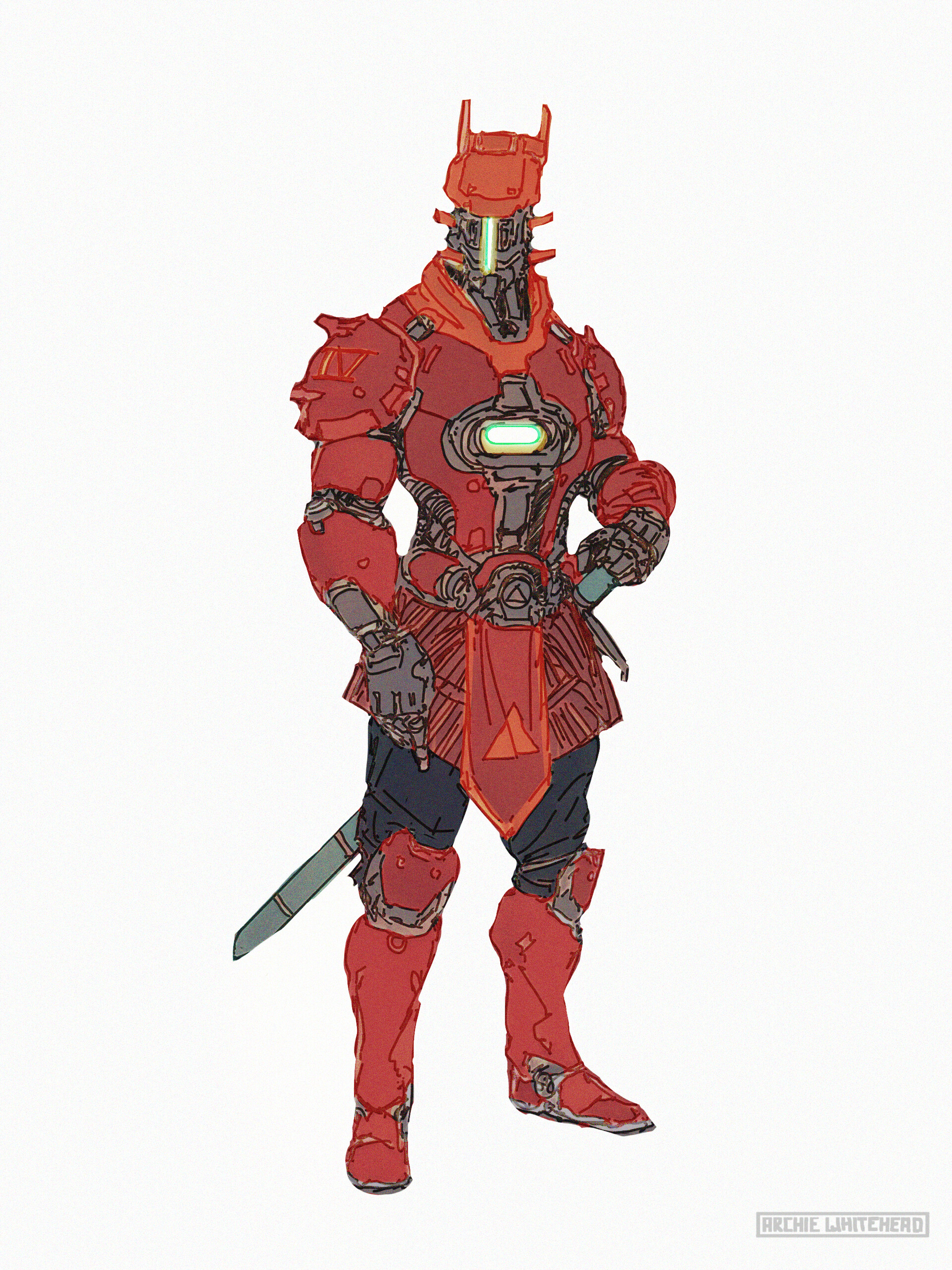 how to draw robo knight