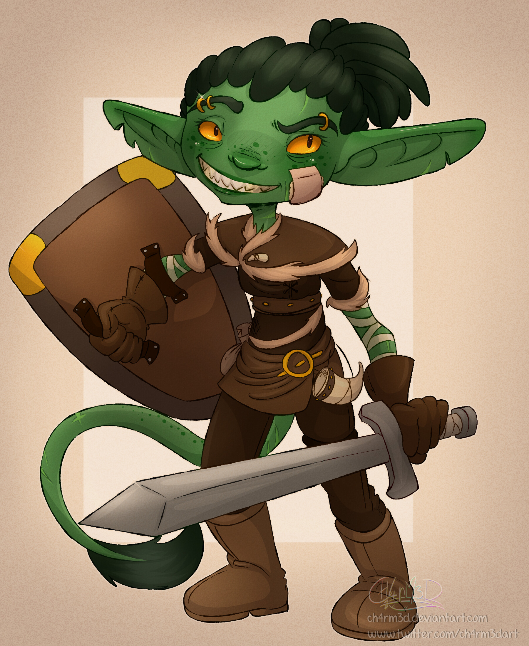 ArtStation - A goblin Fighter