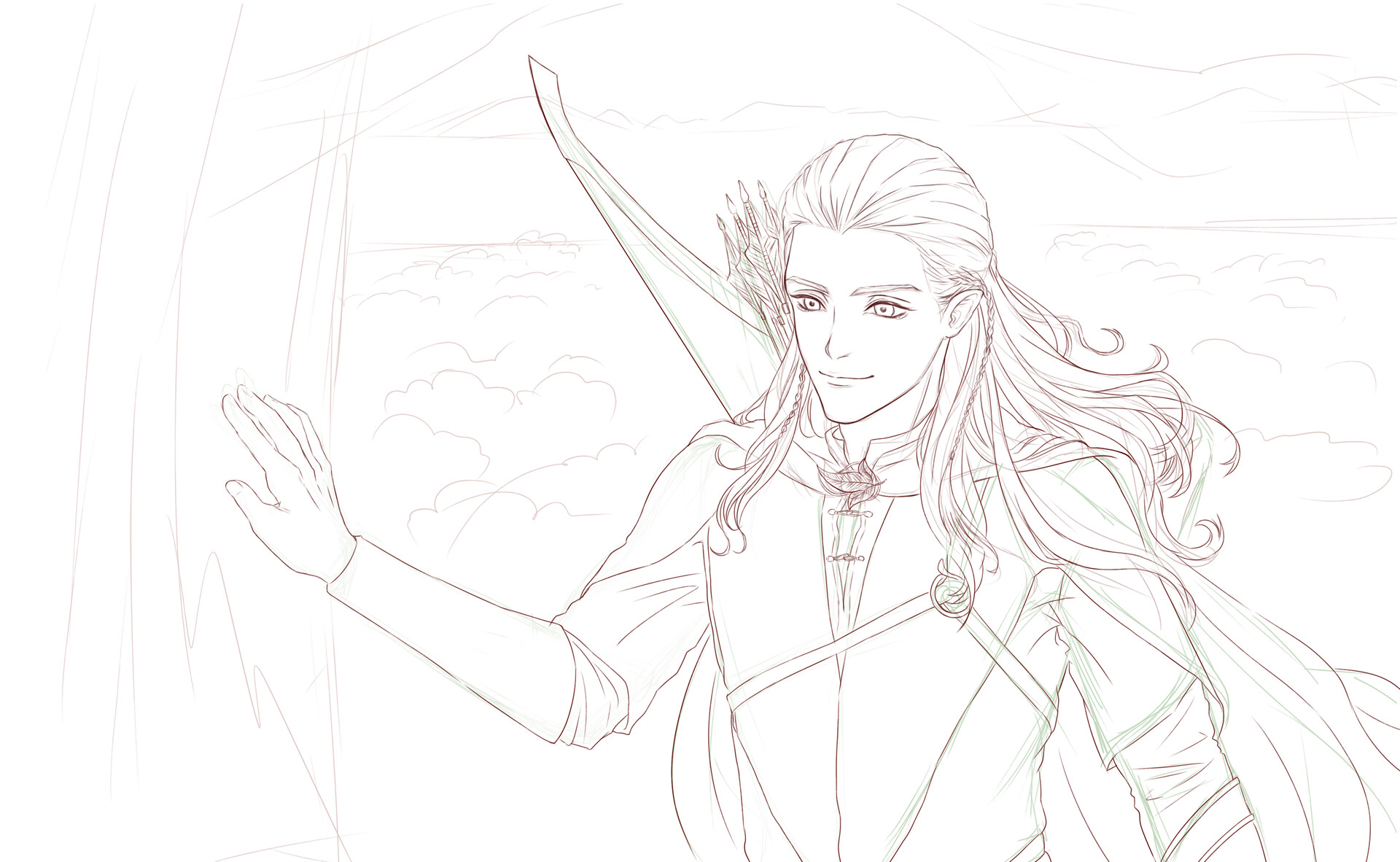 lord of the rings coloring pages legolas