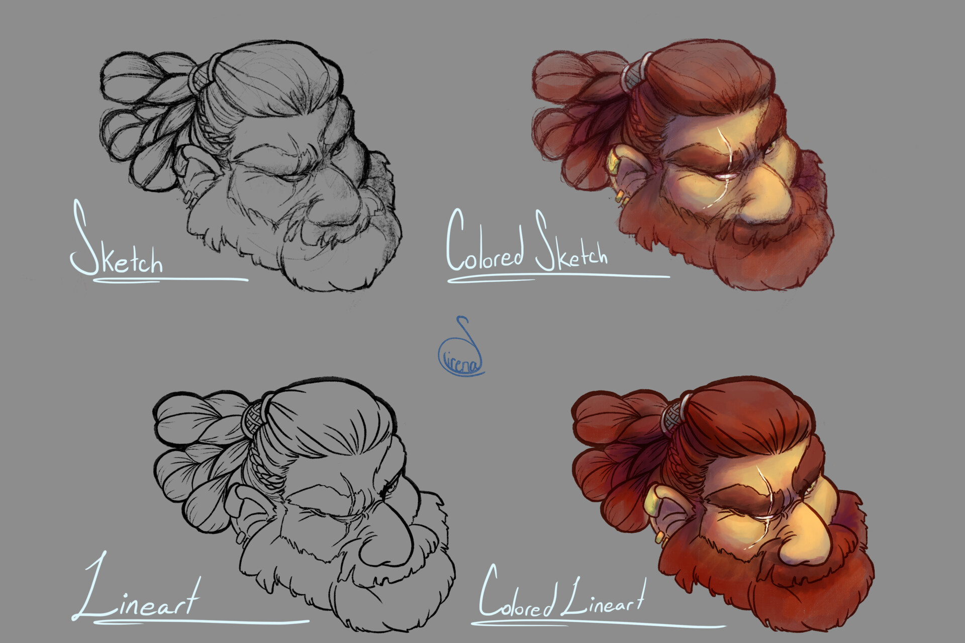 ArtStation - Dwarf Heads