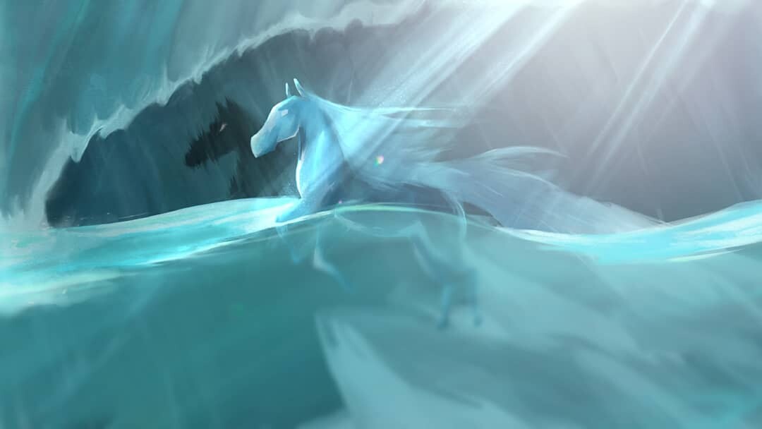 how to draw frozen water