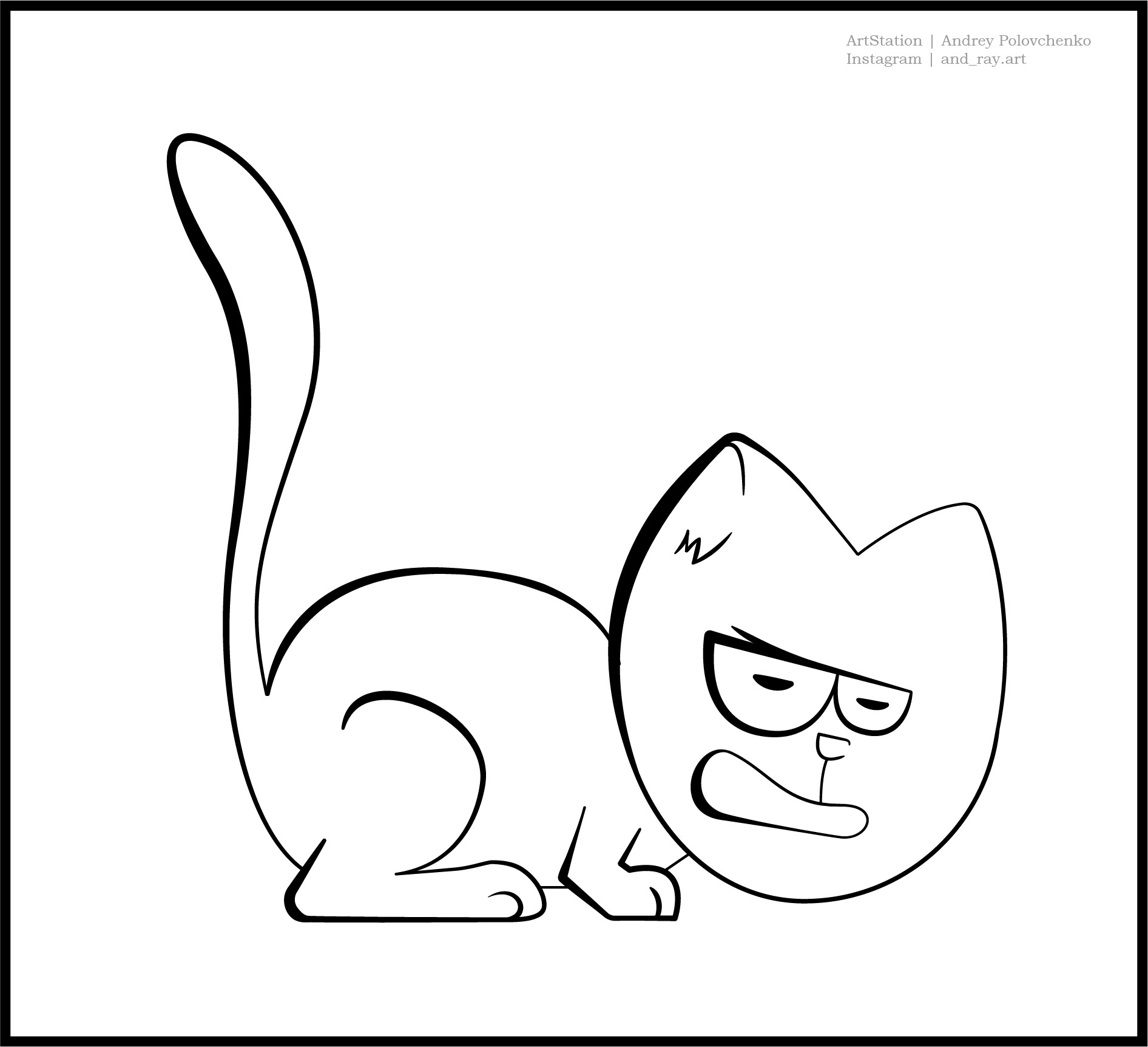 ArtStation - Angry cat