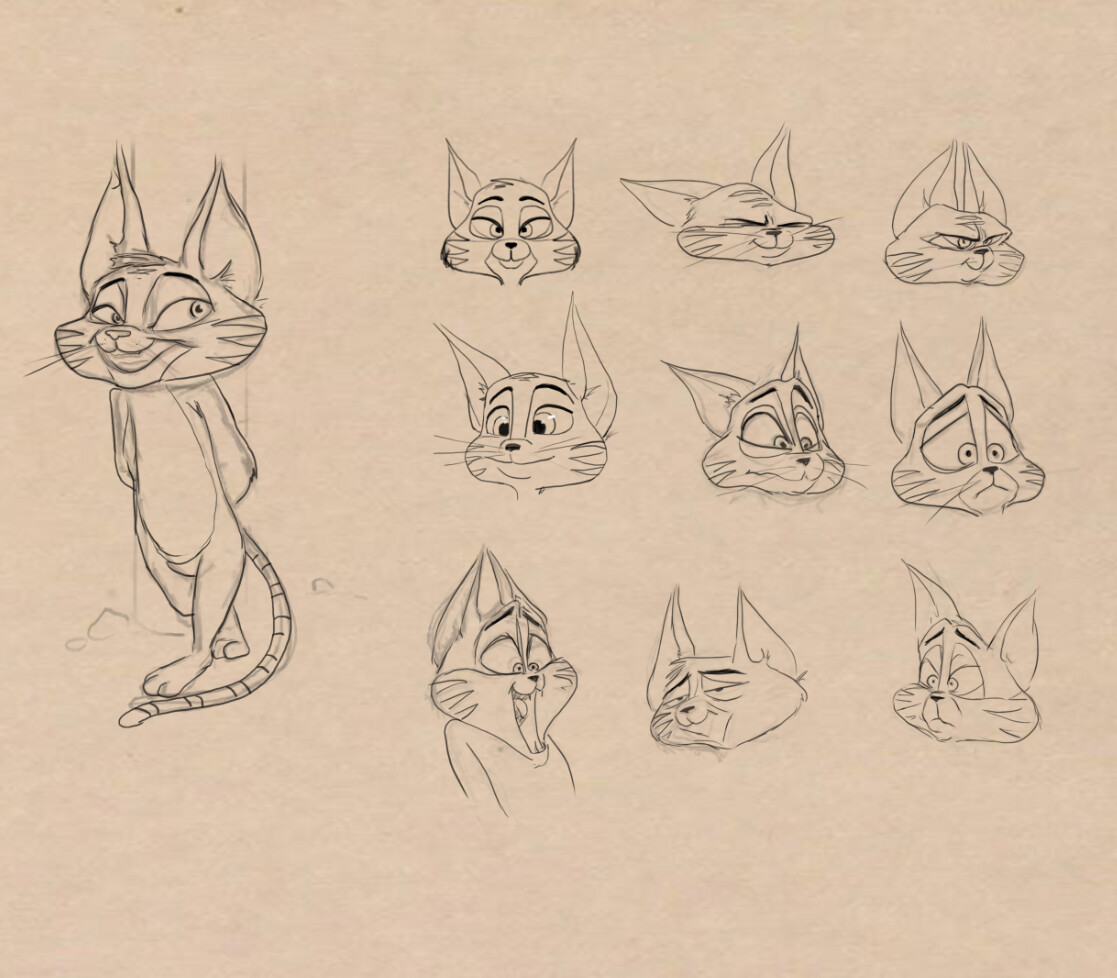 ArtStation - Cat Character designe expressions