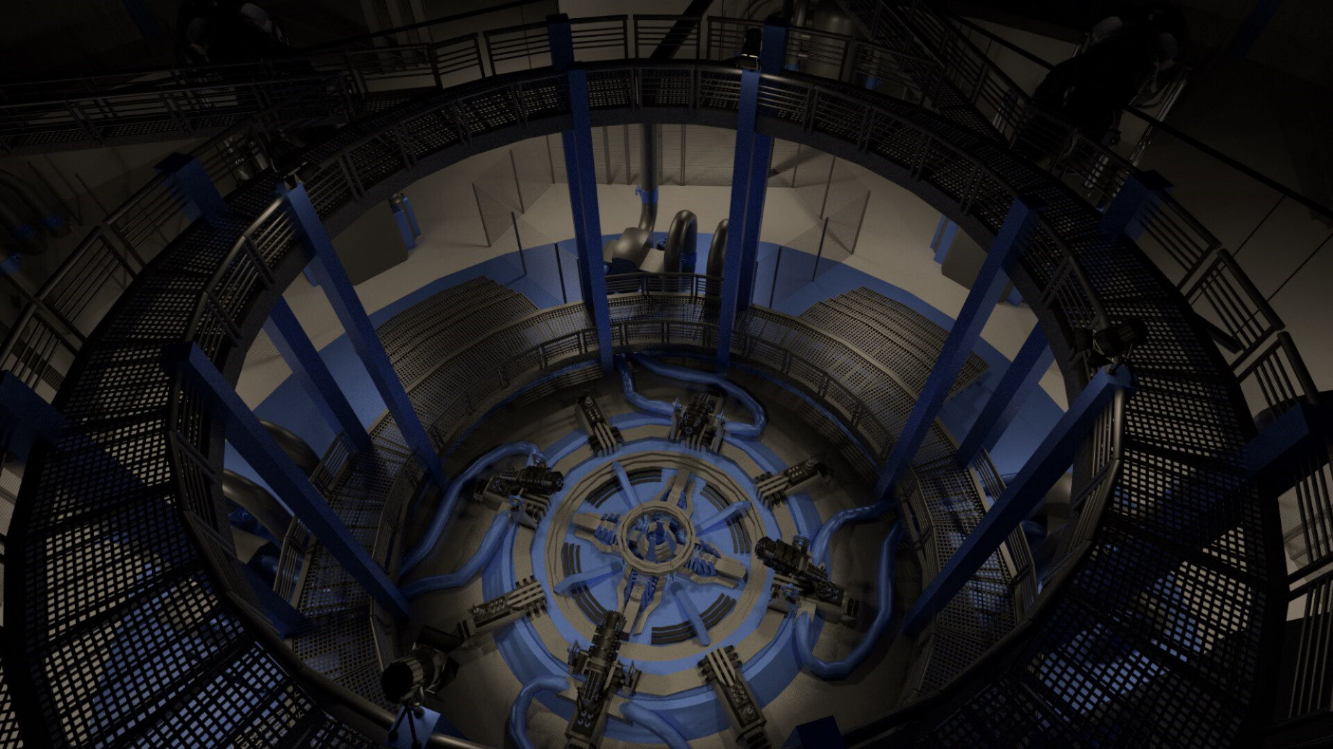 ArtStation - Studying Environment Art - Reactor Core with basic textures