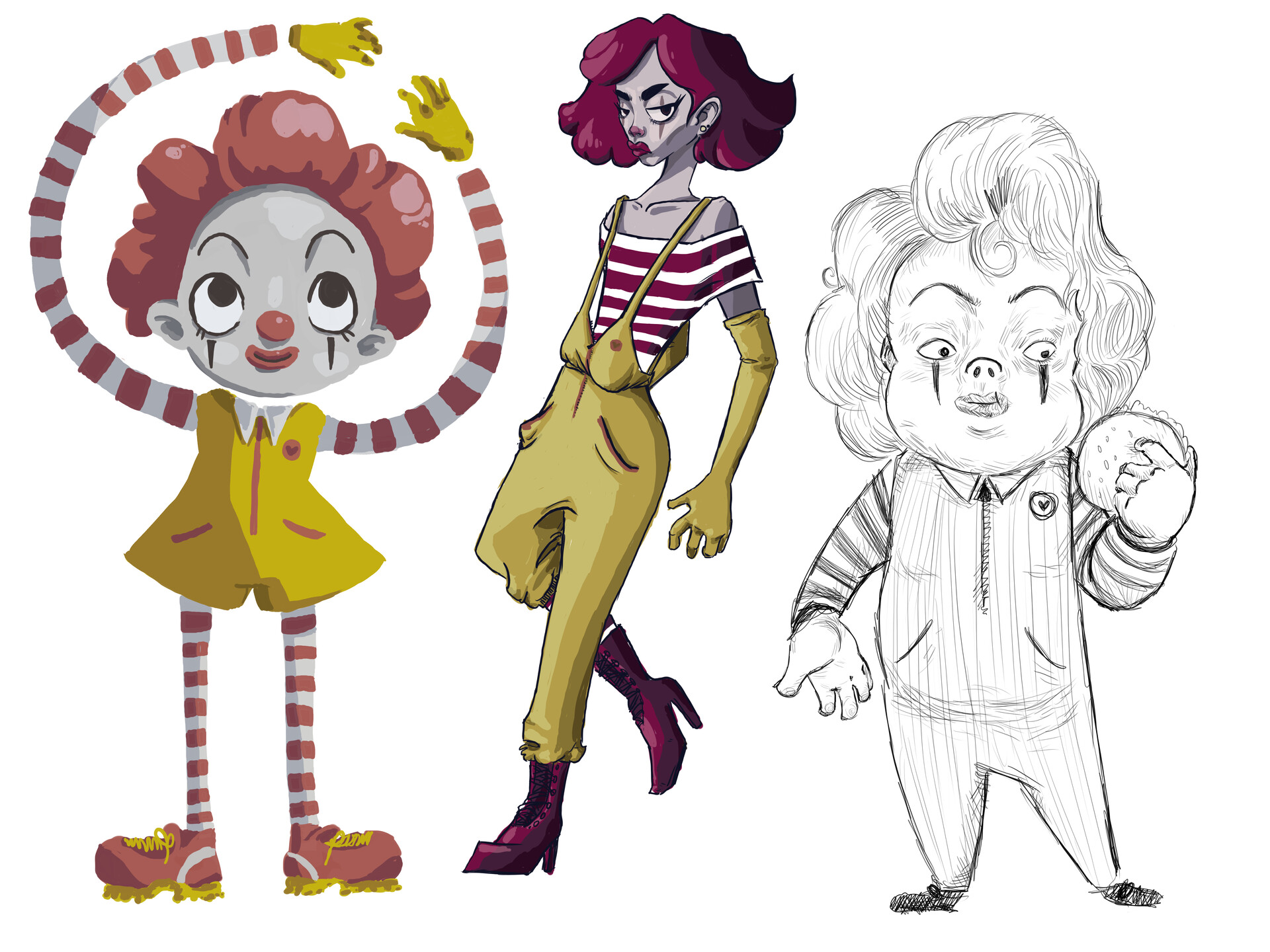 ArtStation - 3 Renditions of Ronald McDonald