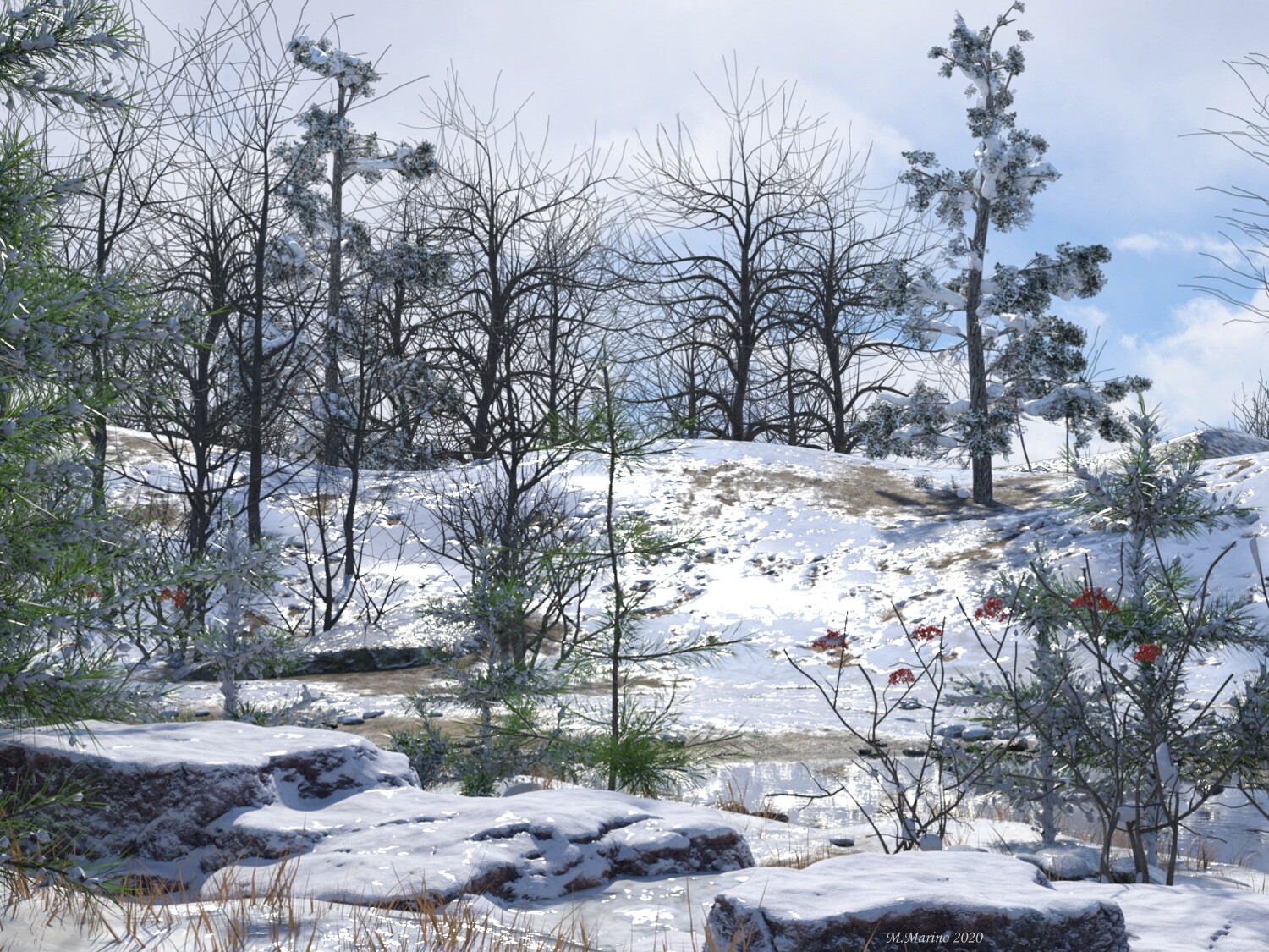 ArtStation - Sunny winter day