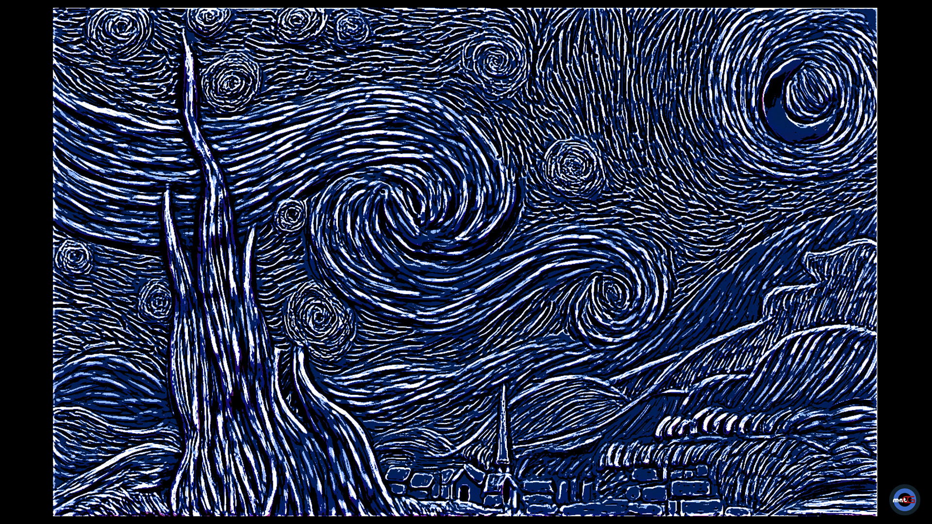 Mat CG - Starry Night by van Gogh I Sculpted in one Go I matCG