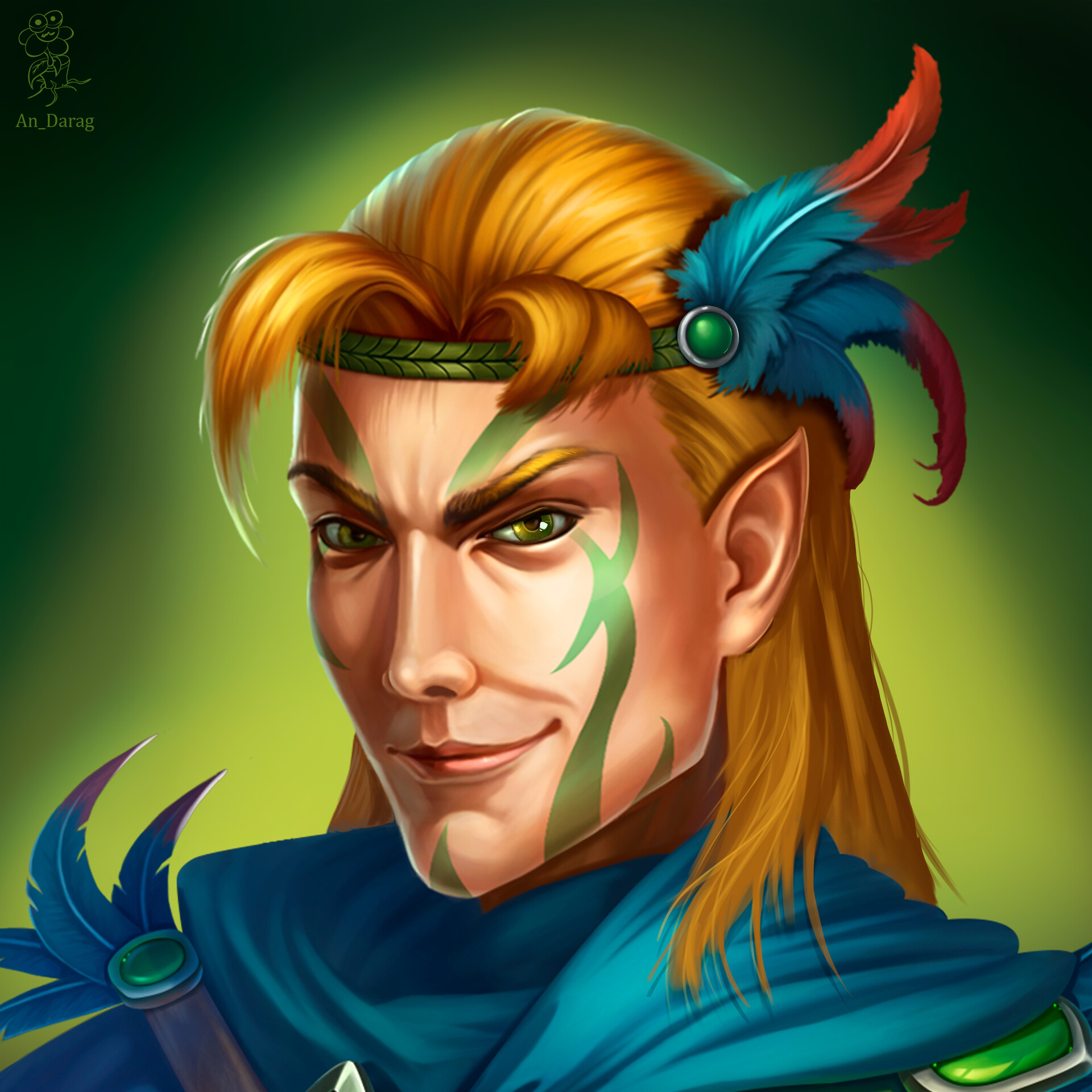 ArtStation - Elf. Portrait. Fan art Might & Magic Heroes VI