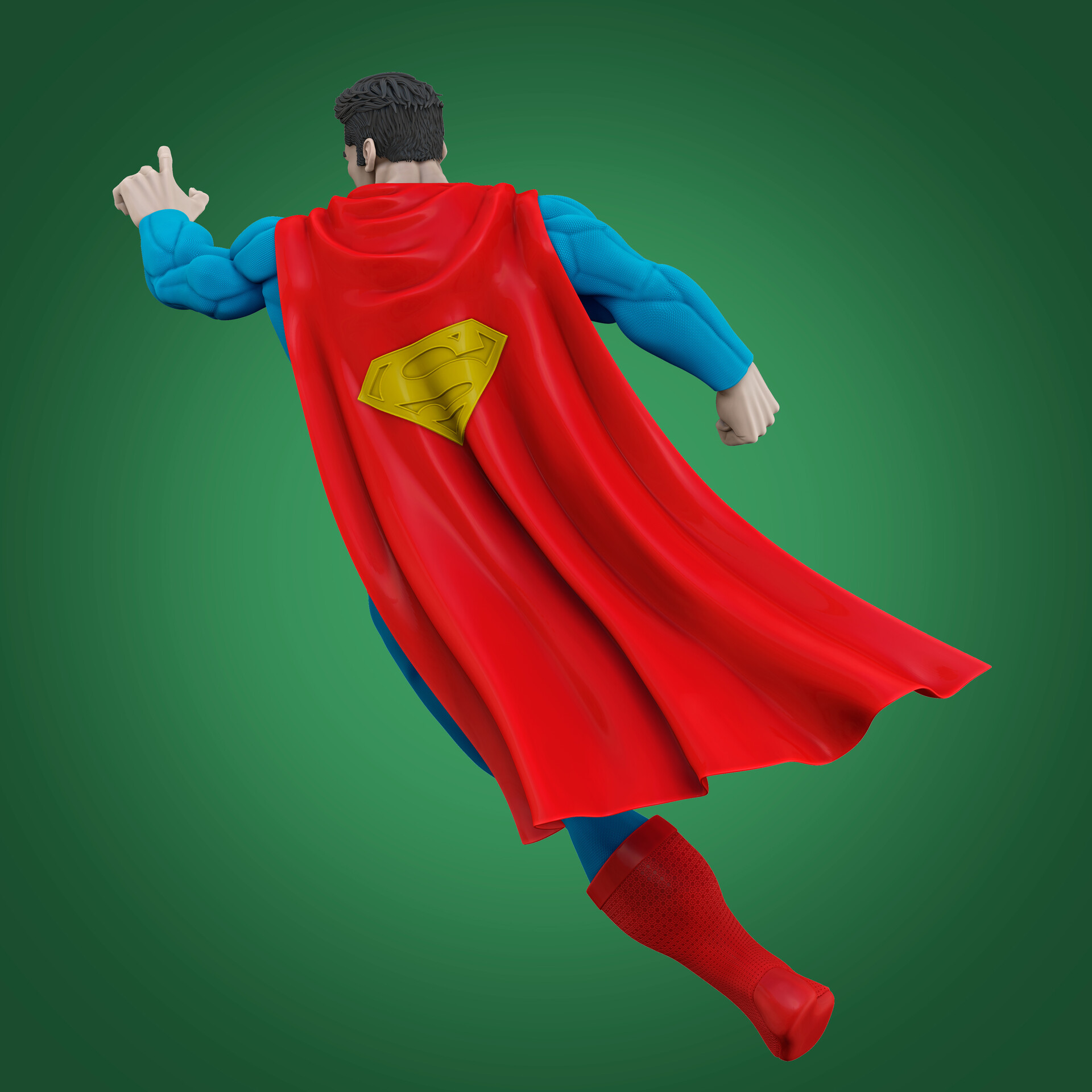 Superman Flying Back View