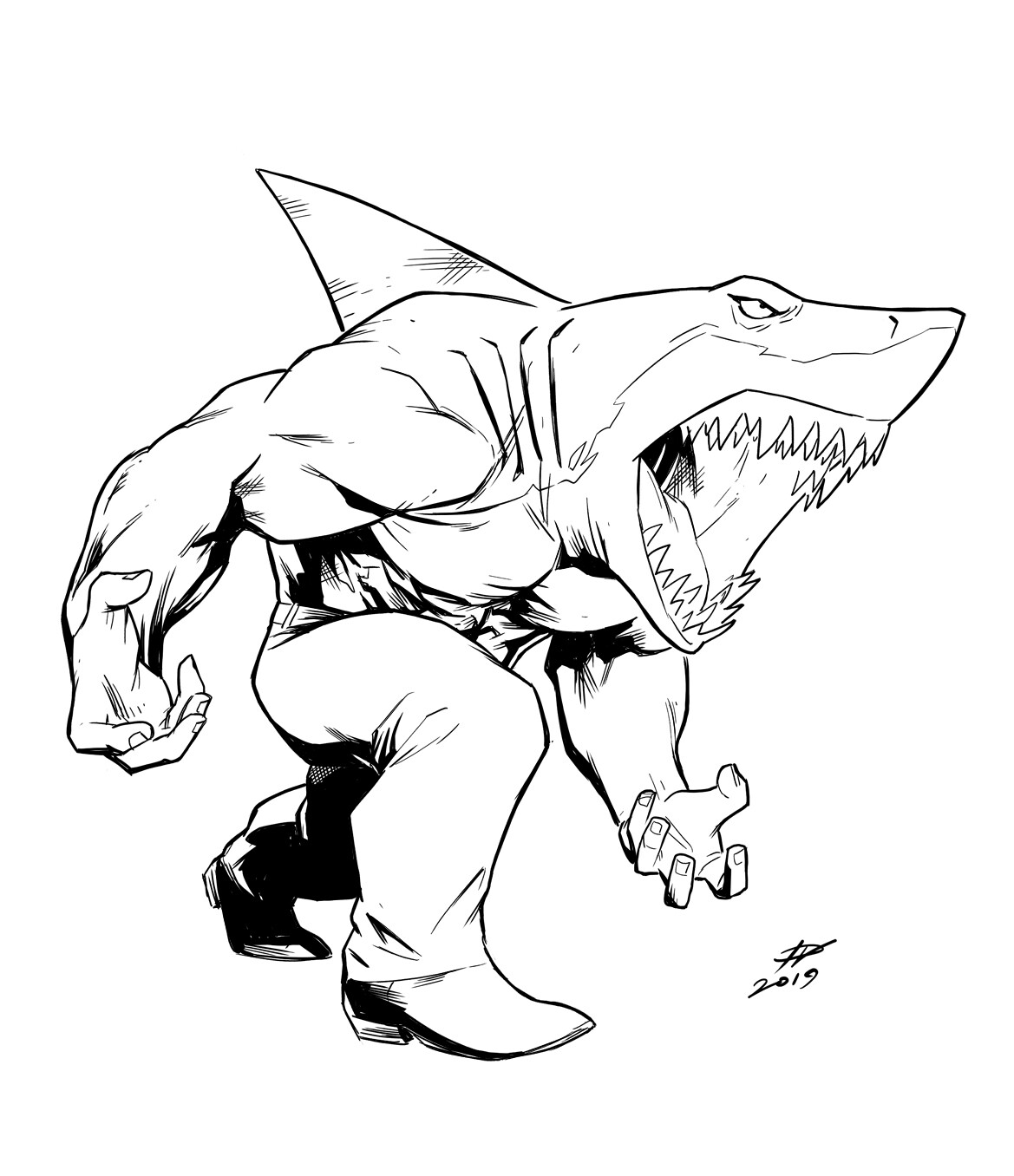 coloring pages street sharks