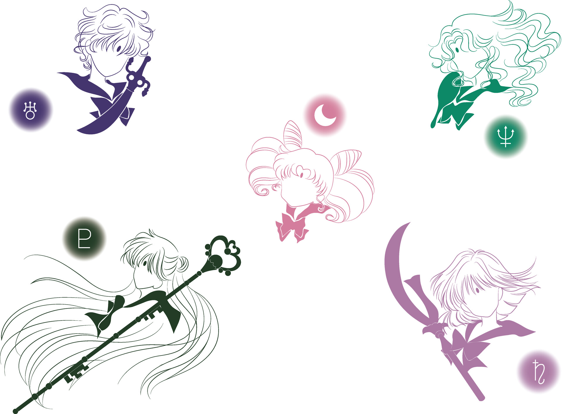 ArtStation - Sailor moon vectors 2