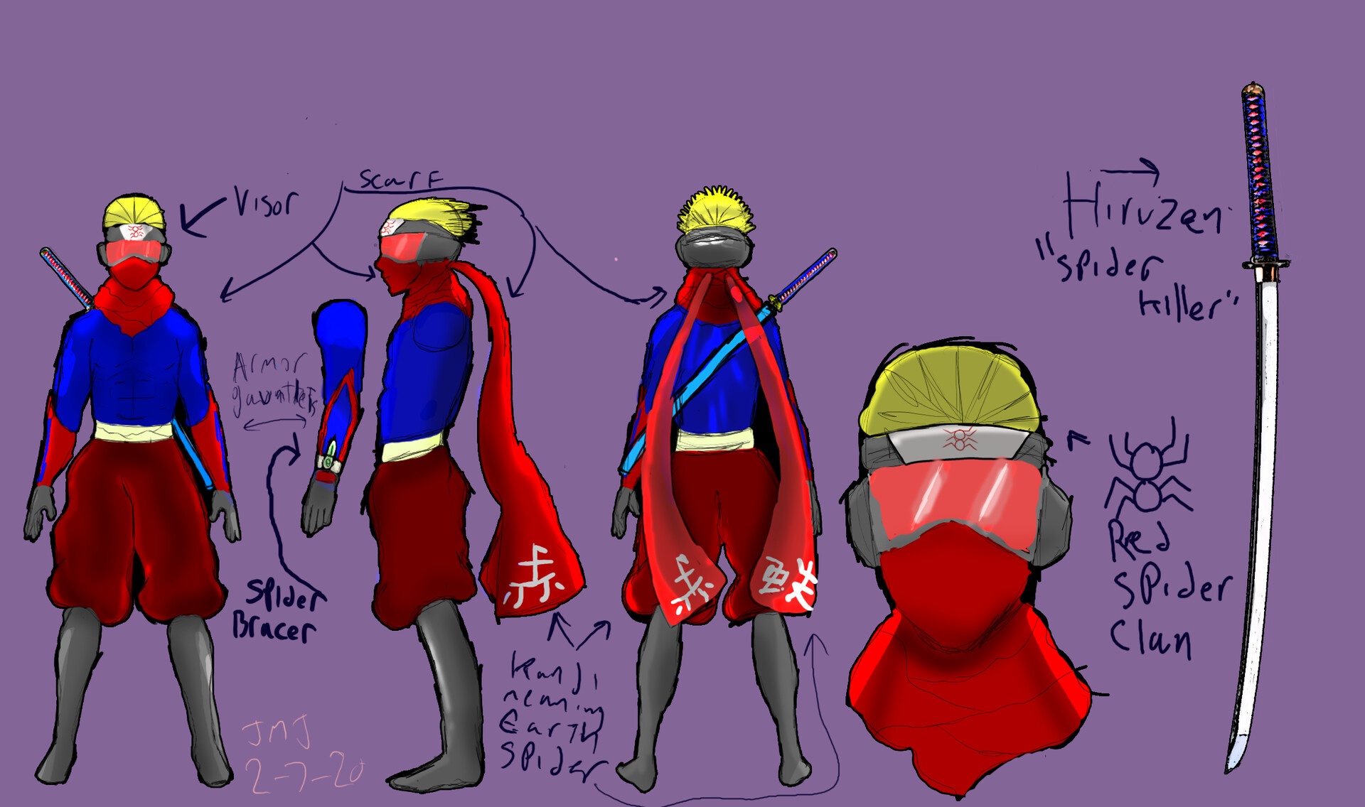 ArtStation - Kage-Gumo (spider ninja) concepts