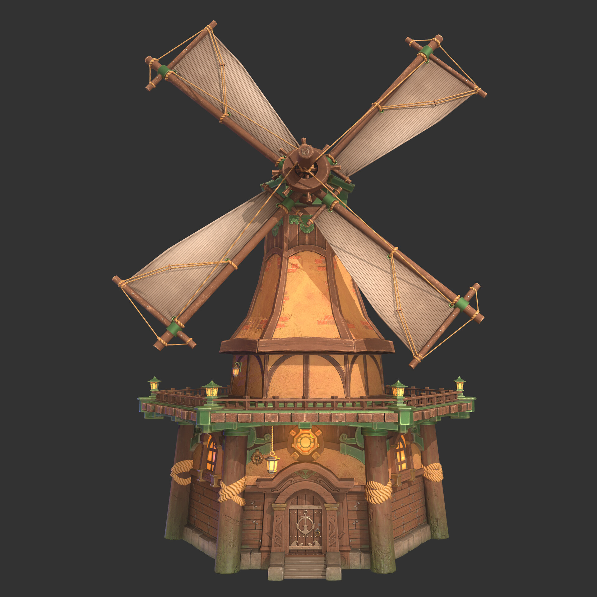ArtStation - Kul Tiras Windmill（临摹）