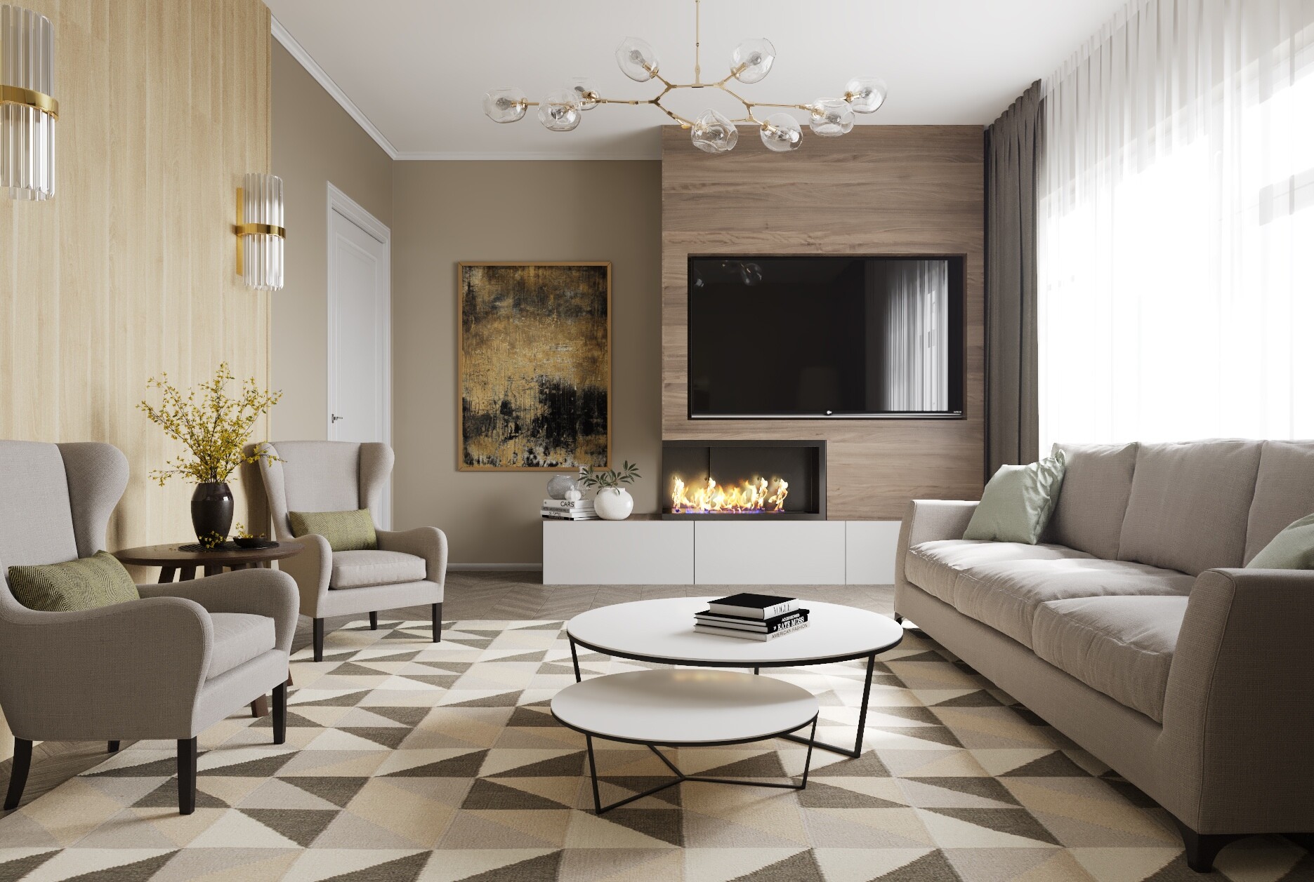 ArtStation - Living room 3d visualization for K&I Studio