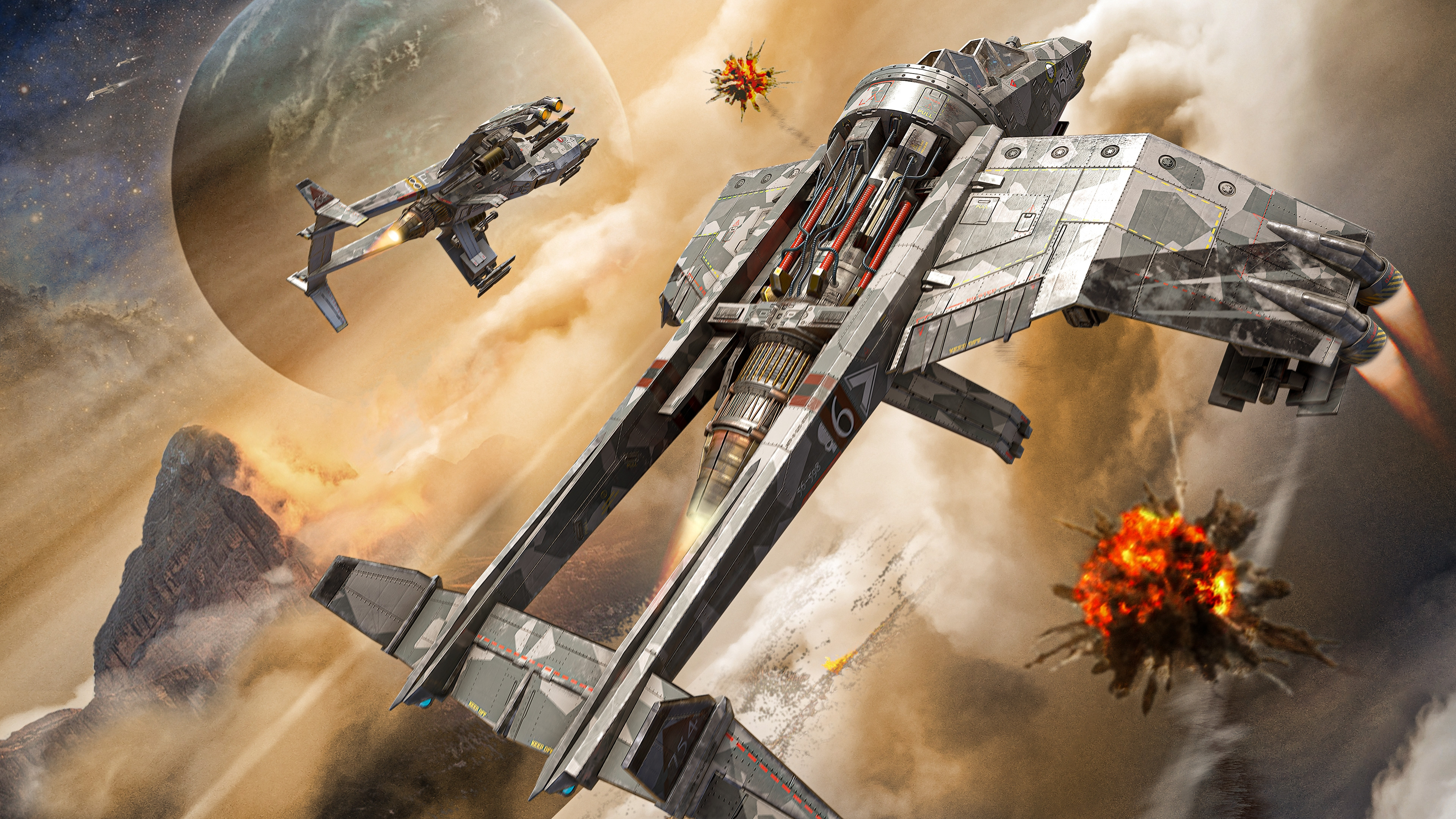 Michal Svec - Warhammer 40k Vulture Gunships in action