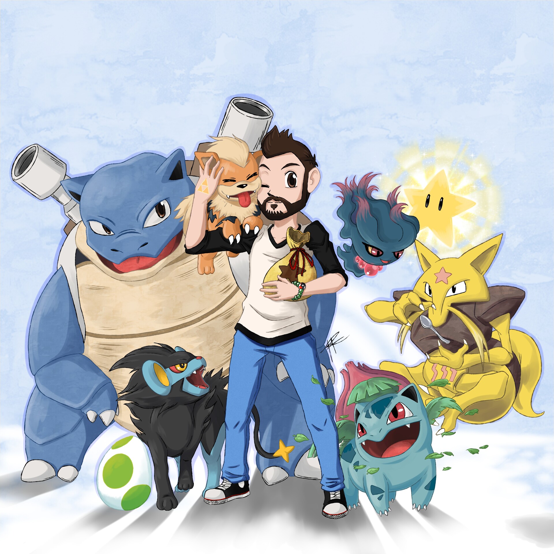 ArtStation - Commission - Another Pokemon Trainer has Appear