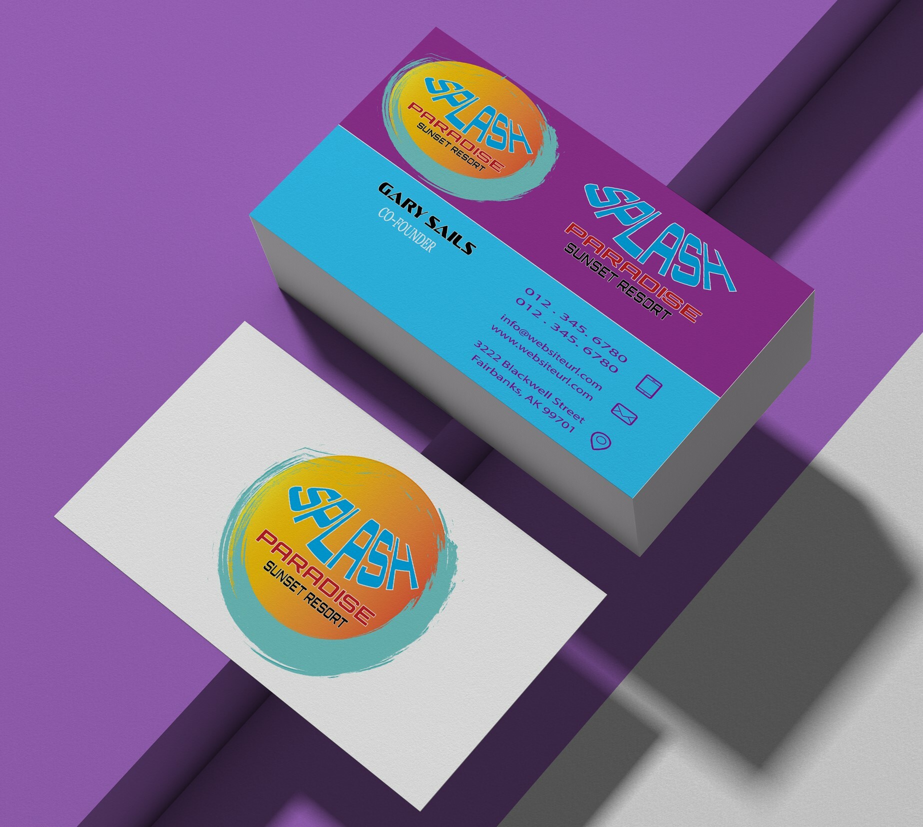 ArtStation - LOGO DISPLAY & BUSINESS CARD DESIGN FOR A RESORT