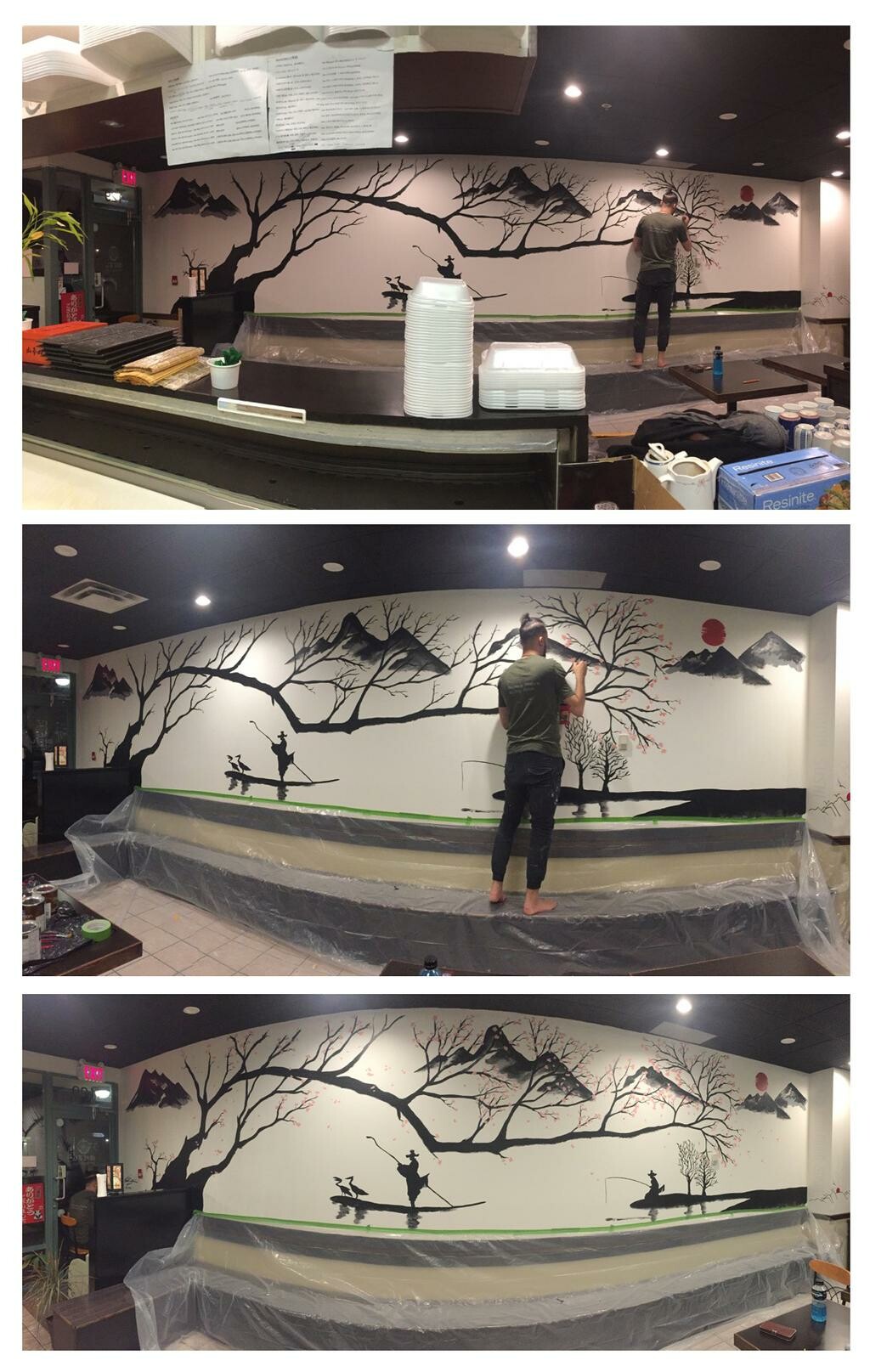 ArtStation - Sushi Shop Mural