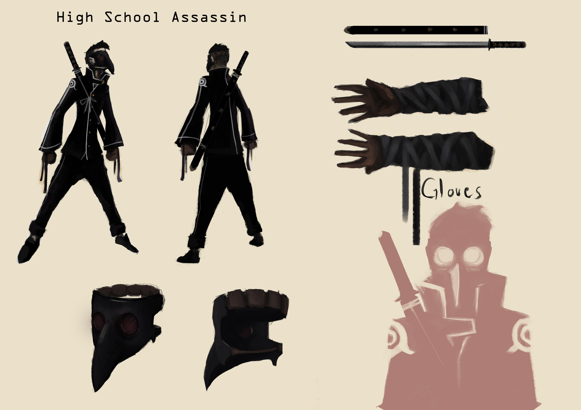 ArtStation - High School Assassin - oc