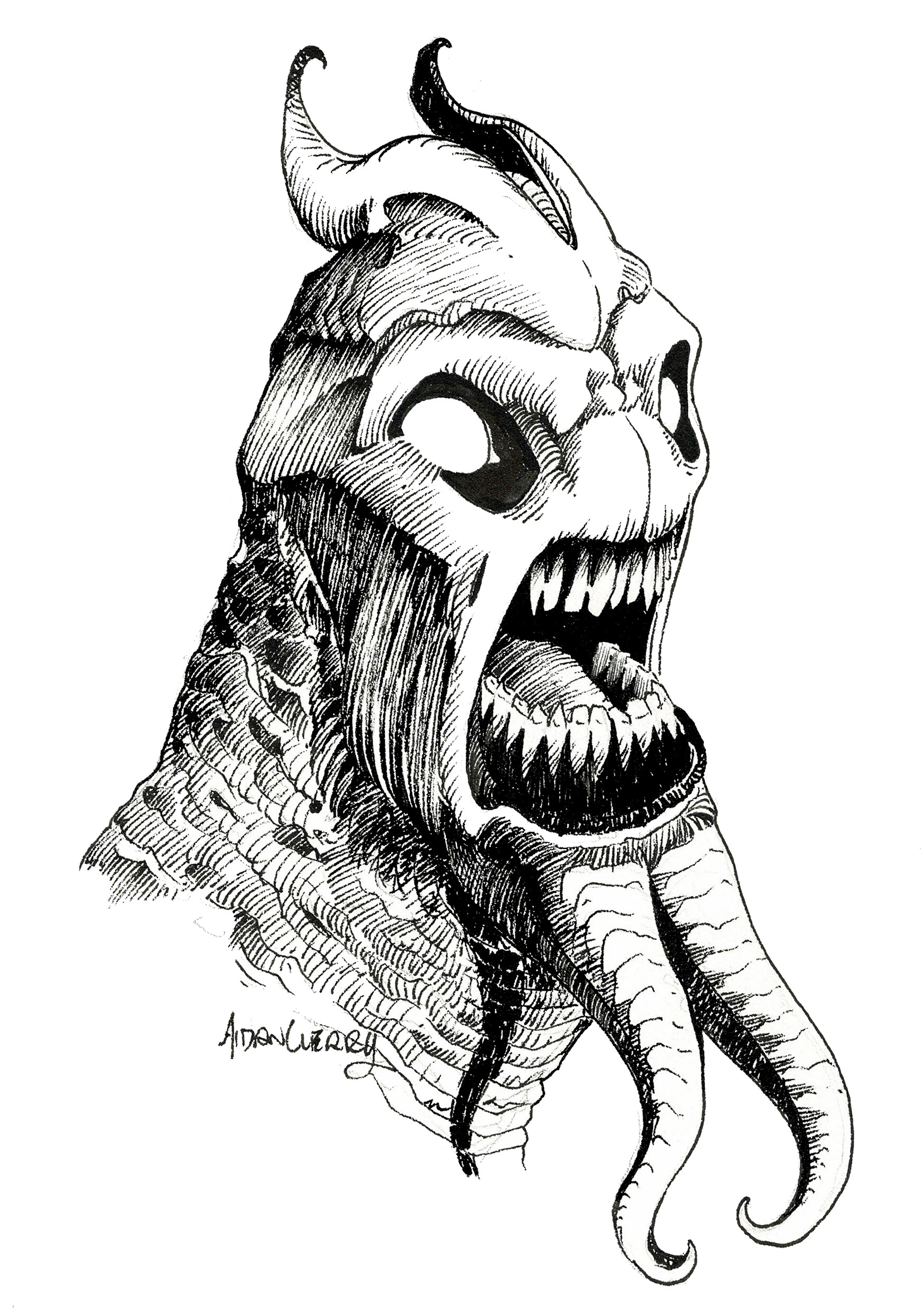 Aidan Cleary - Horror Sketches: #82 - #86