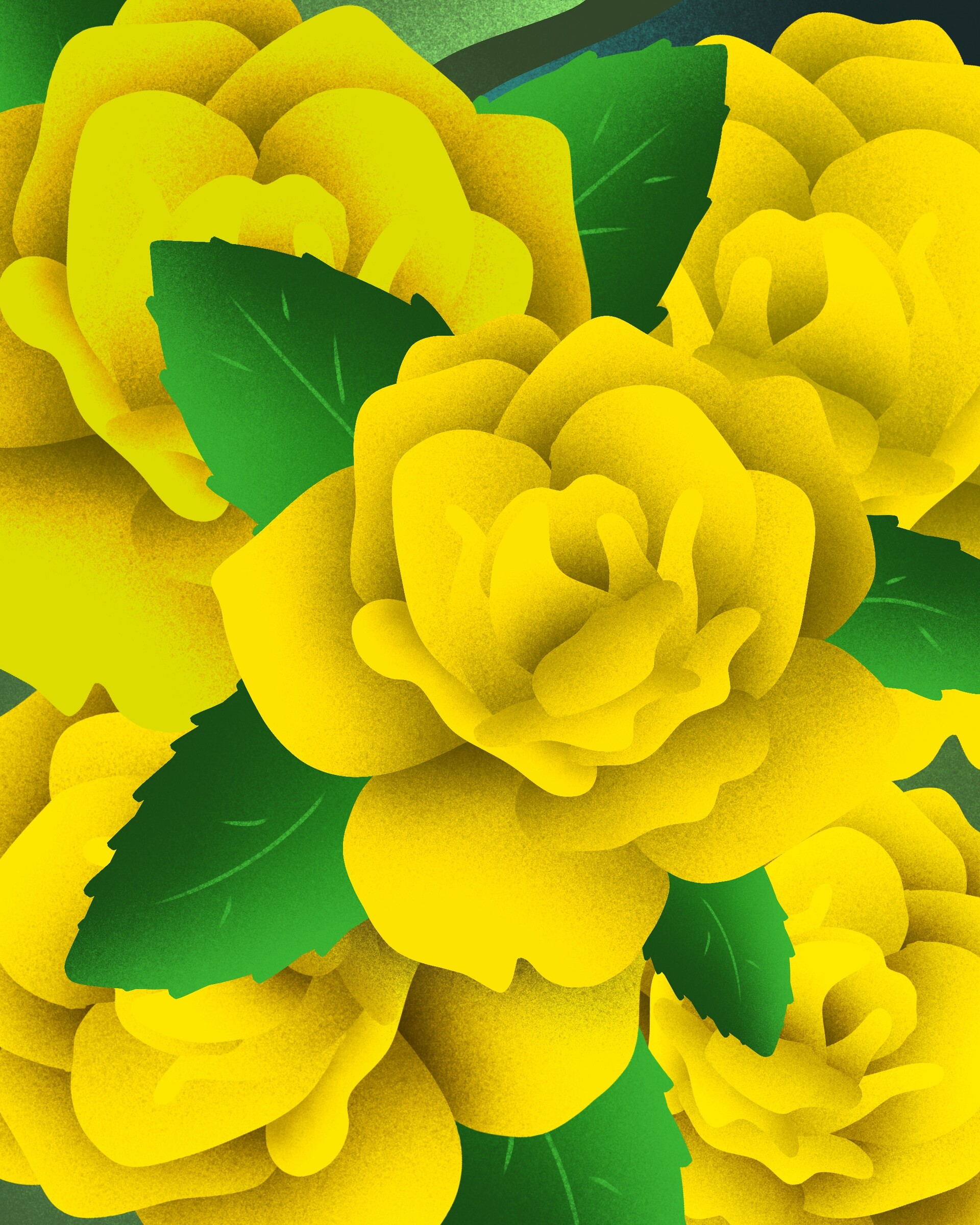 ArtStation - Yellow Roses