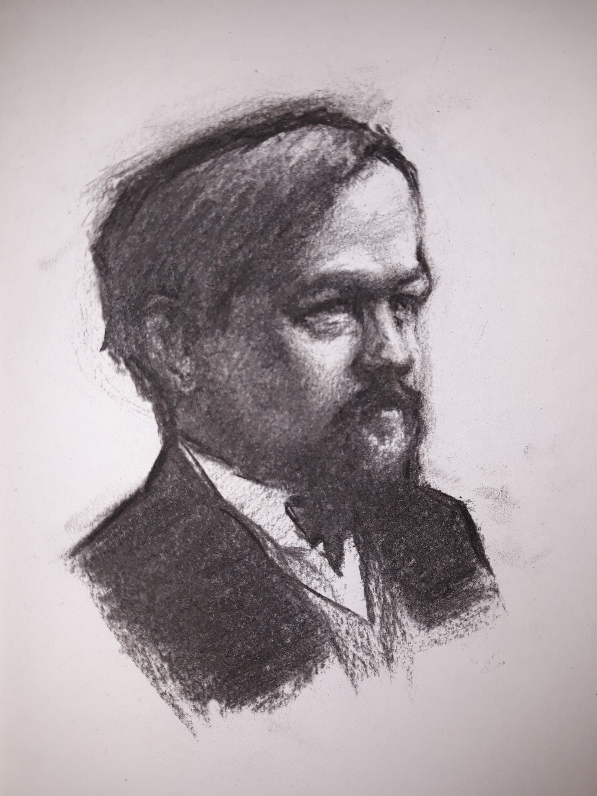 ArtStation - Debussy charcoal portrait