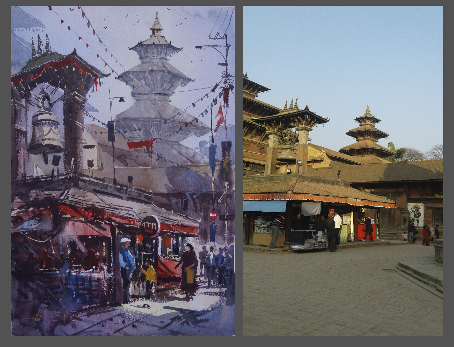 ArtStation - see translation !! Painting Vs photography . patan on the ...