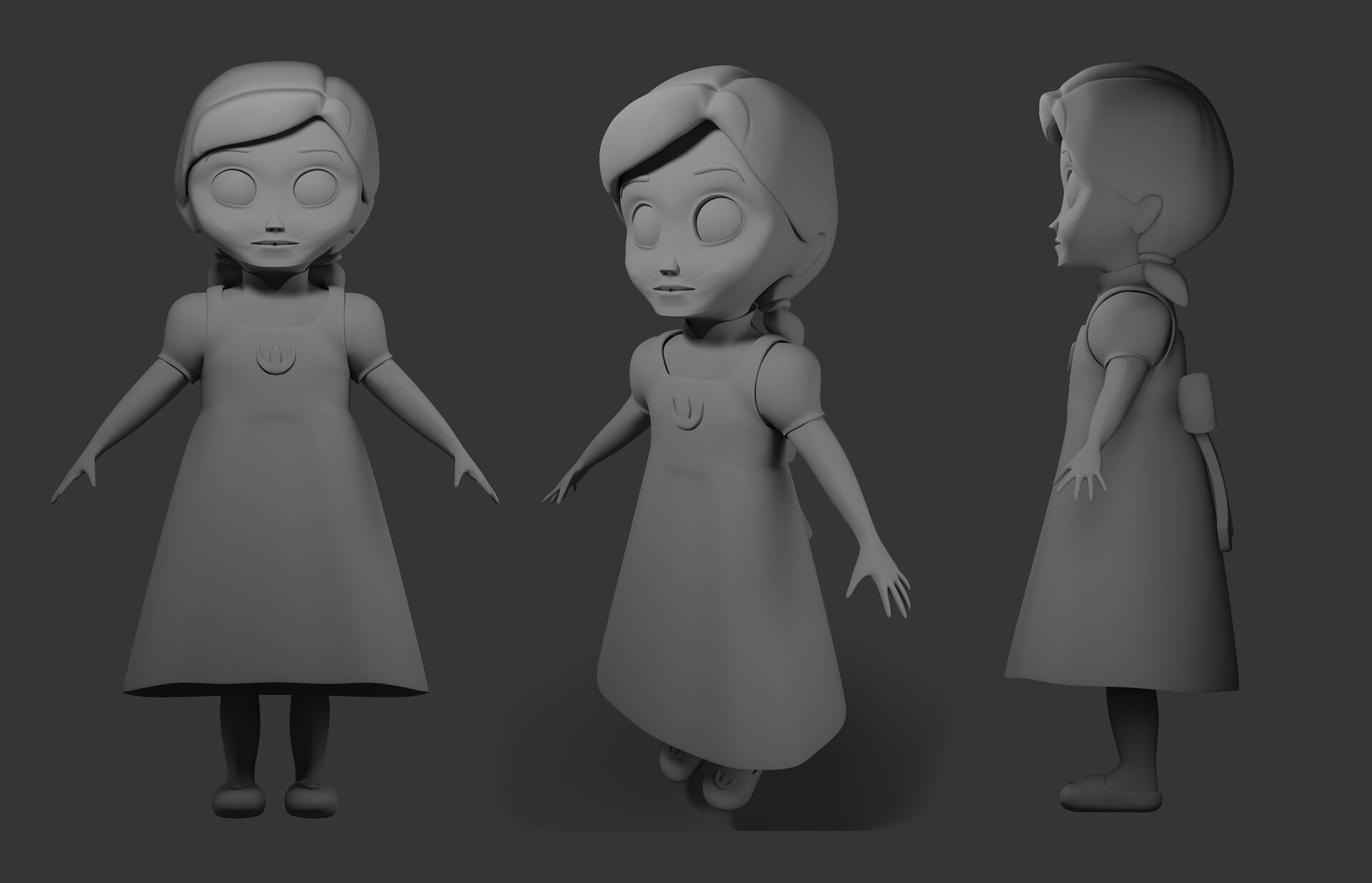 ArtStation - 3D Character Modelling - Anna from Frozen