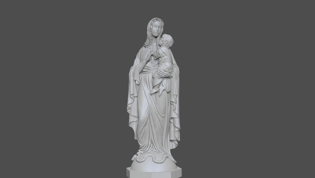 Shamod Chanuka - mother marry statue for 3d printing