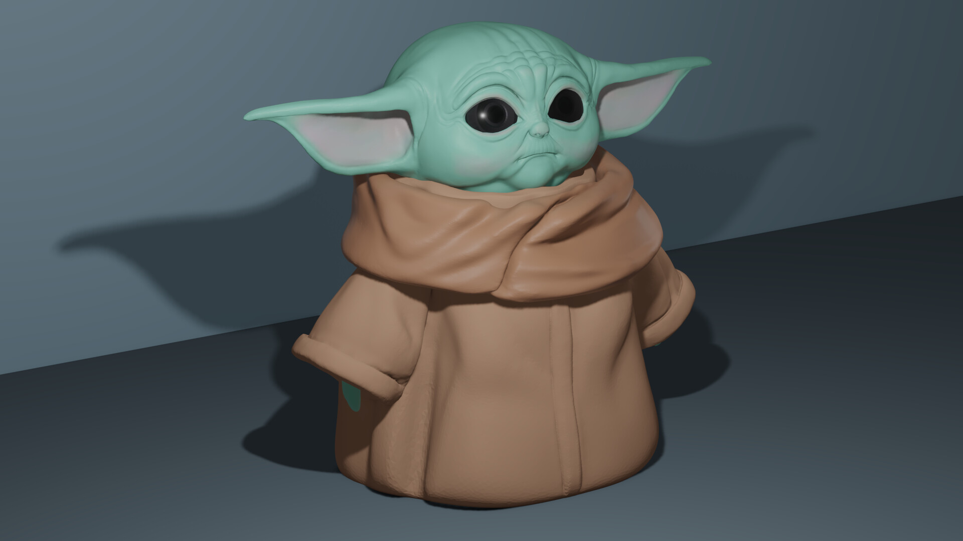 ArtStation - Baby Yoda 3D Sculpture