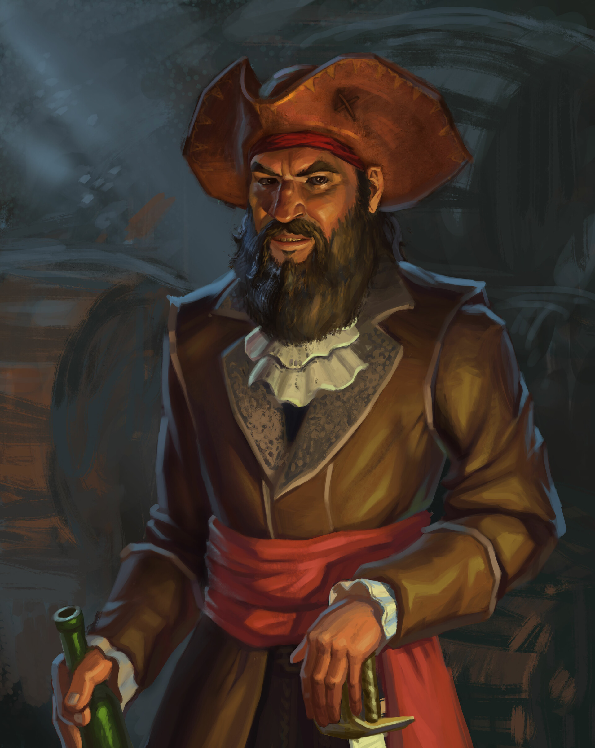 ArtStation - Edward Teach or Blackbeard, Alexander Katkov